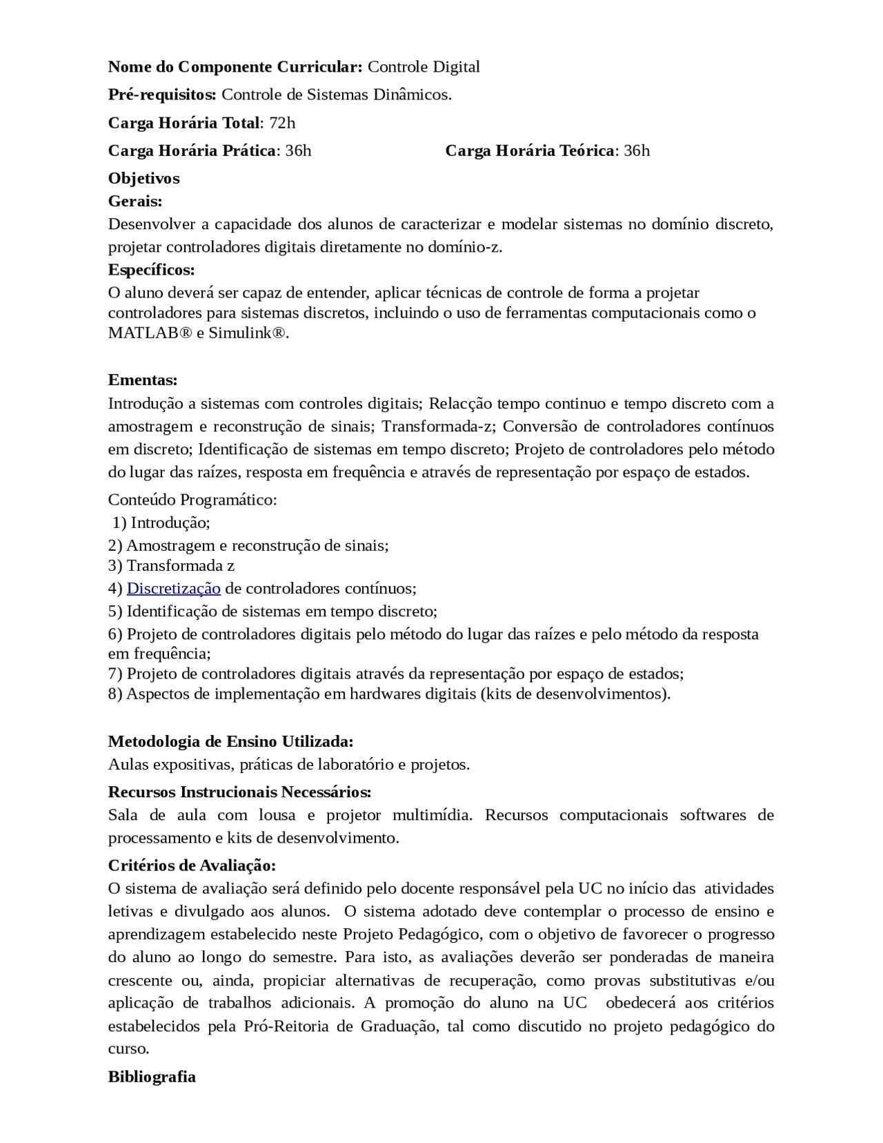 Controle digital de automóveis - Docsity