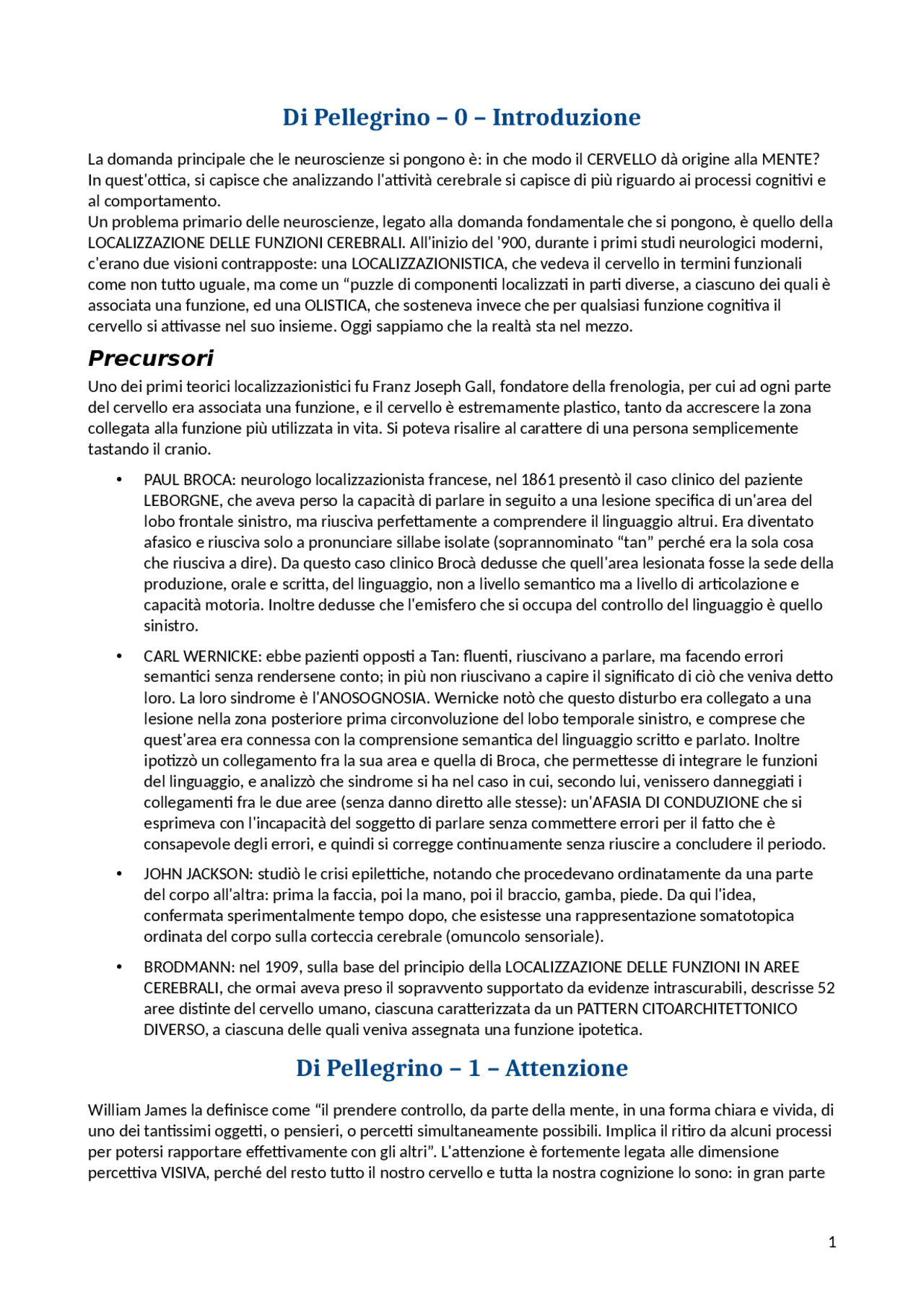 Neuroscienze Modulo Di Pellegrino Docsity