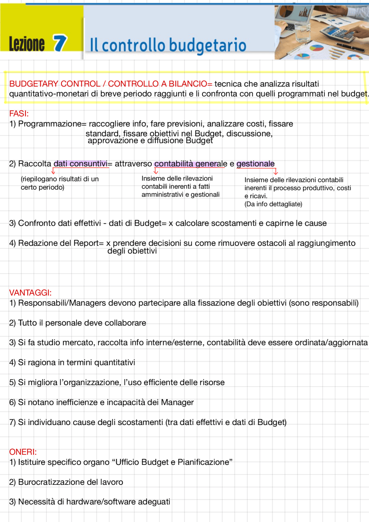 Controllo Budgetario E Reporting Docsity