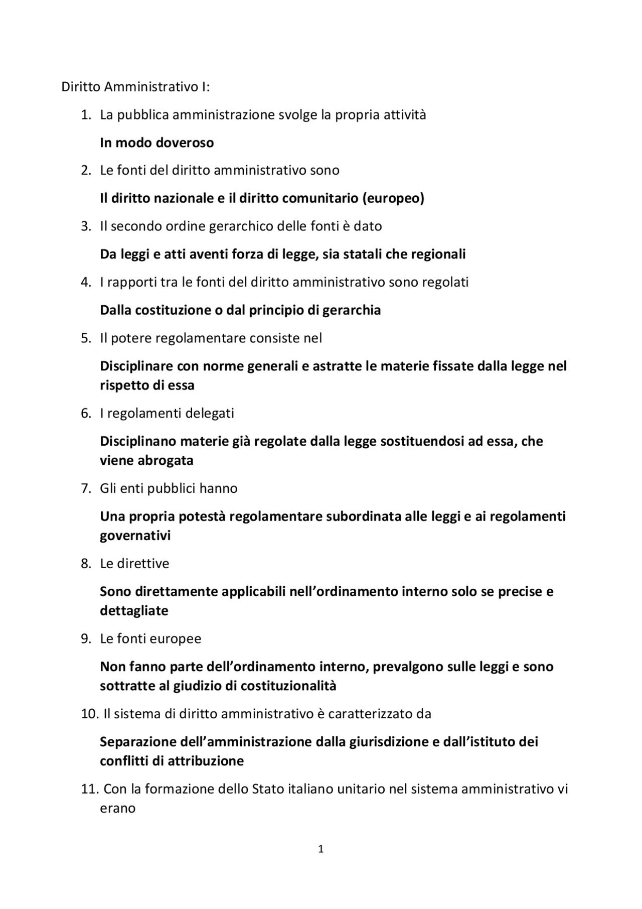 RISPOSTE MULTIPLE DEL PANIERE DI DIRITTO AMMINISTRATIVO I ECAMPUS - Docsity