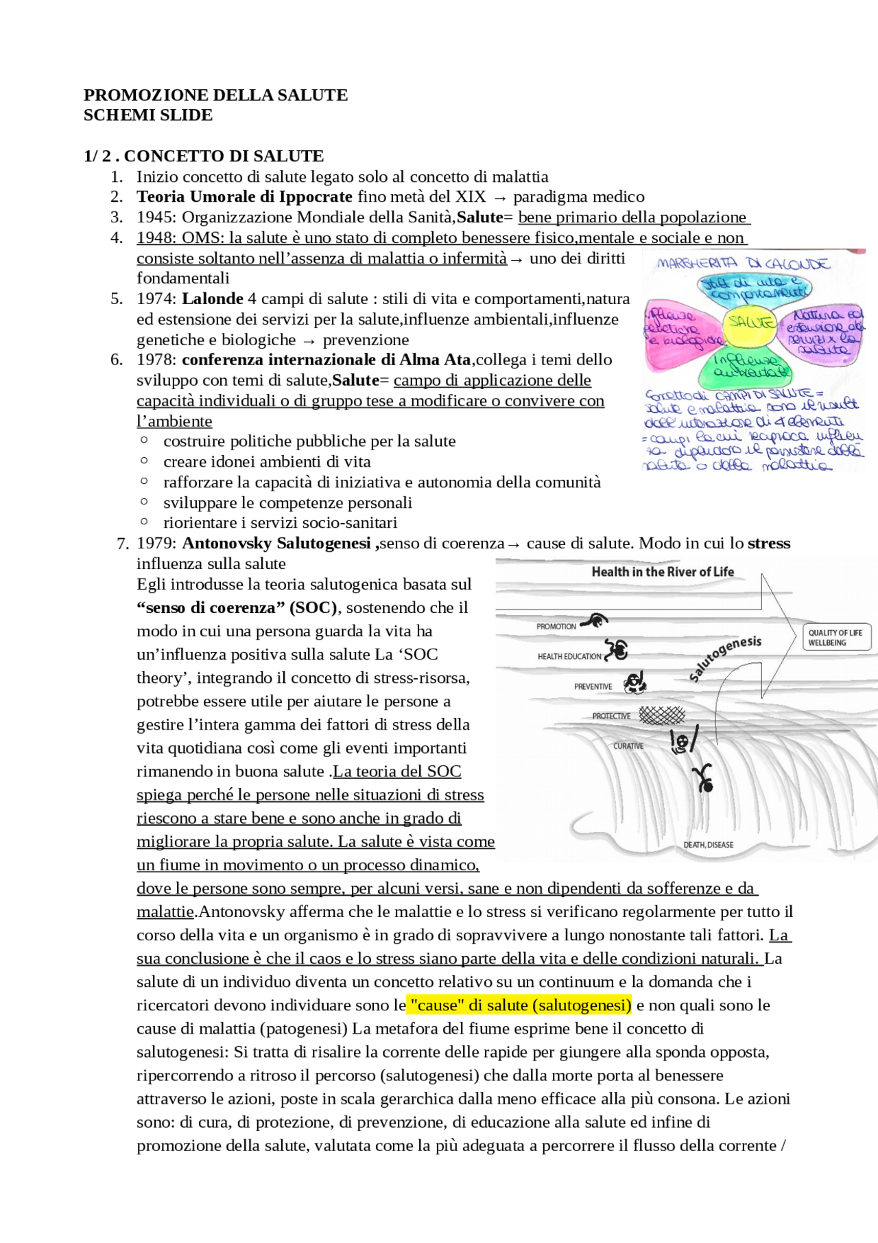 Appunti Promozione Della Salute Docsity