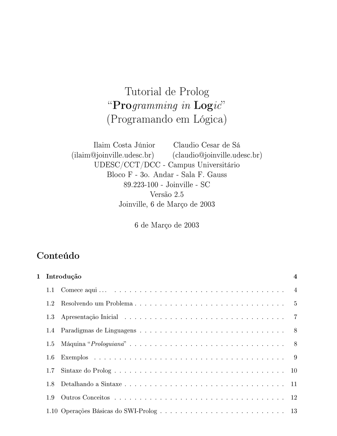 Tutorial Linguagem Prolog Docsity