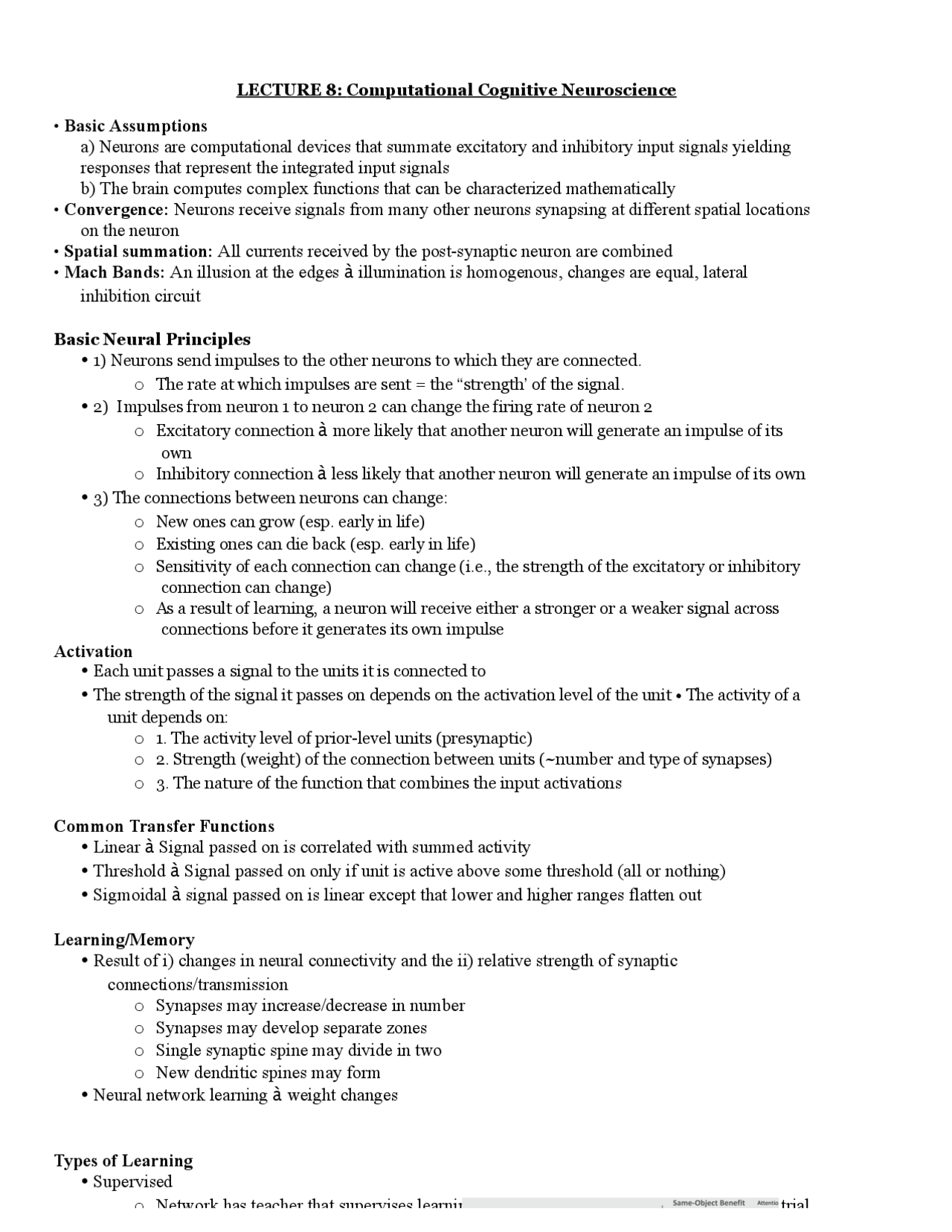 Exam 2 Notes Cognitive Neuroscience Exams Cognitive Neuroscience