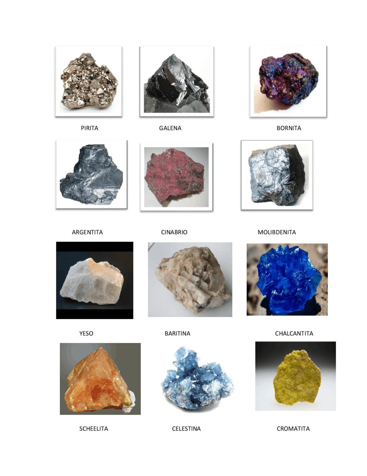 MINERALOGIA- MINERALES EN EL PERU - Docsity
