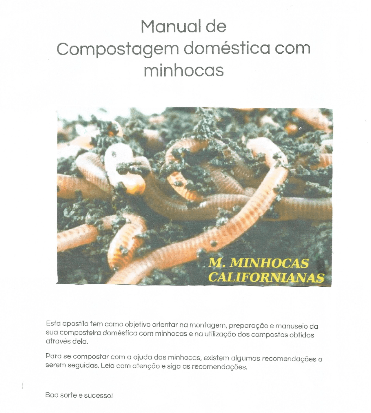 Manual De Compostagem Docsity