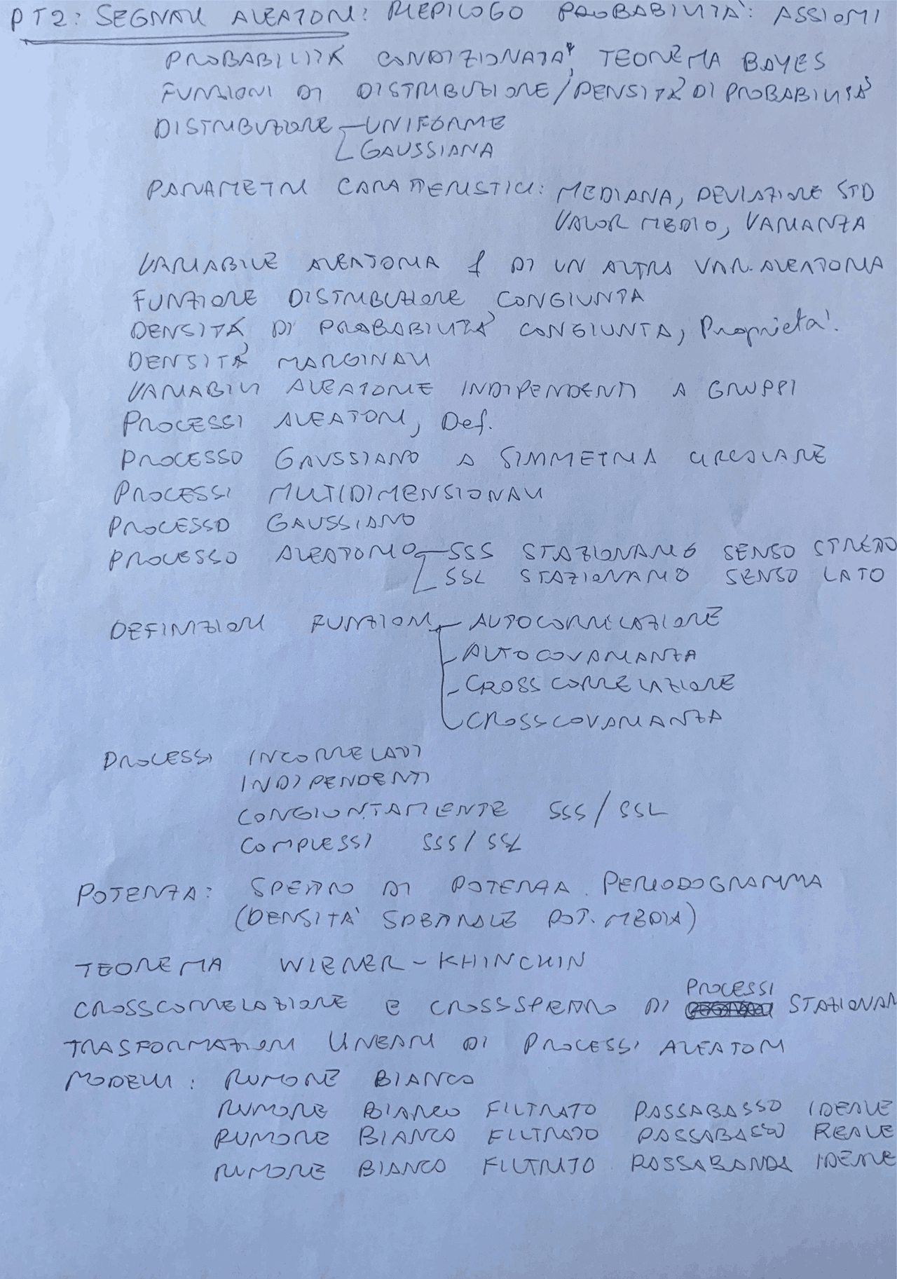 Appuntiteoriadeisegnalipt2aleatori Docsity
