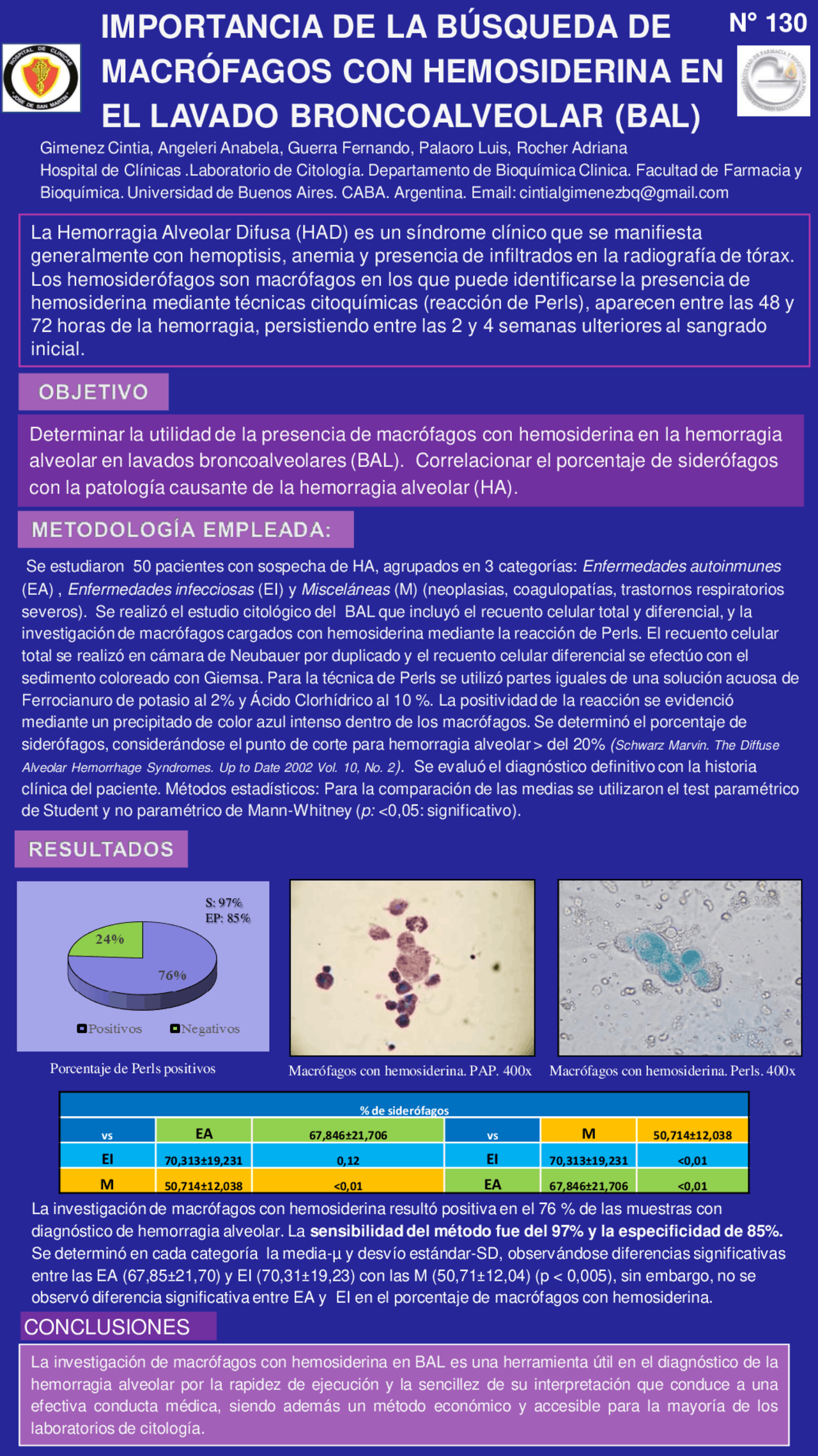 Hemosiderina en macrofagos - Docsity