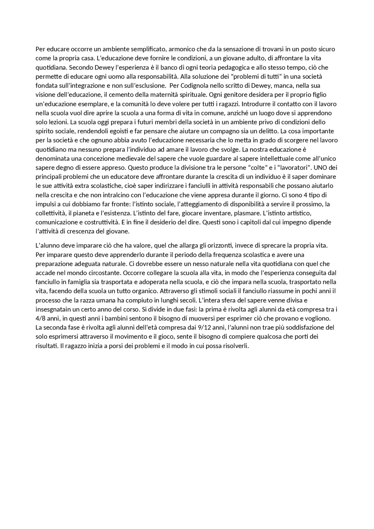 Riassunto Scuola E Società Con Prefazione Di Codignola Cap1 4 Docsity