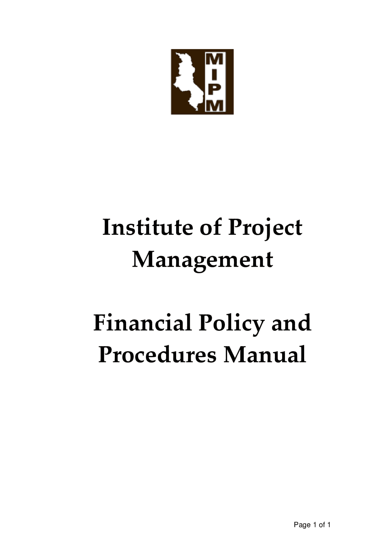 IPM financial policy procedures manual - Docsity