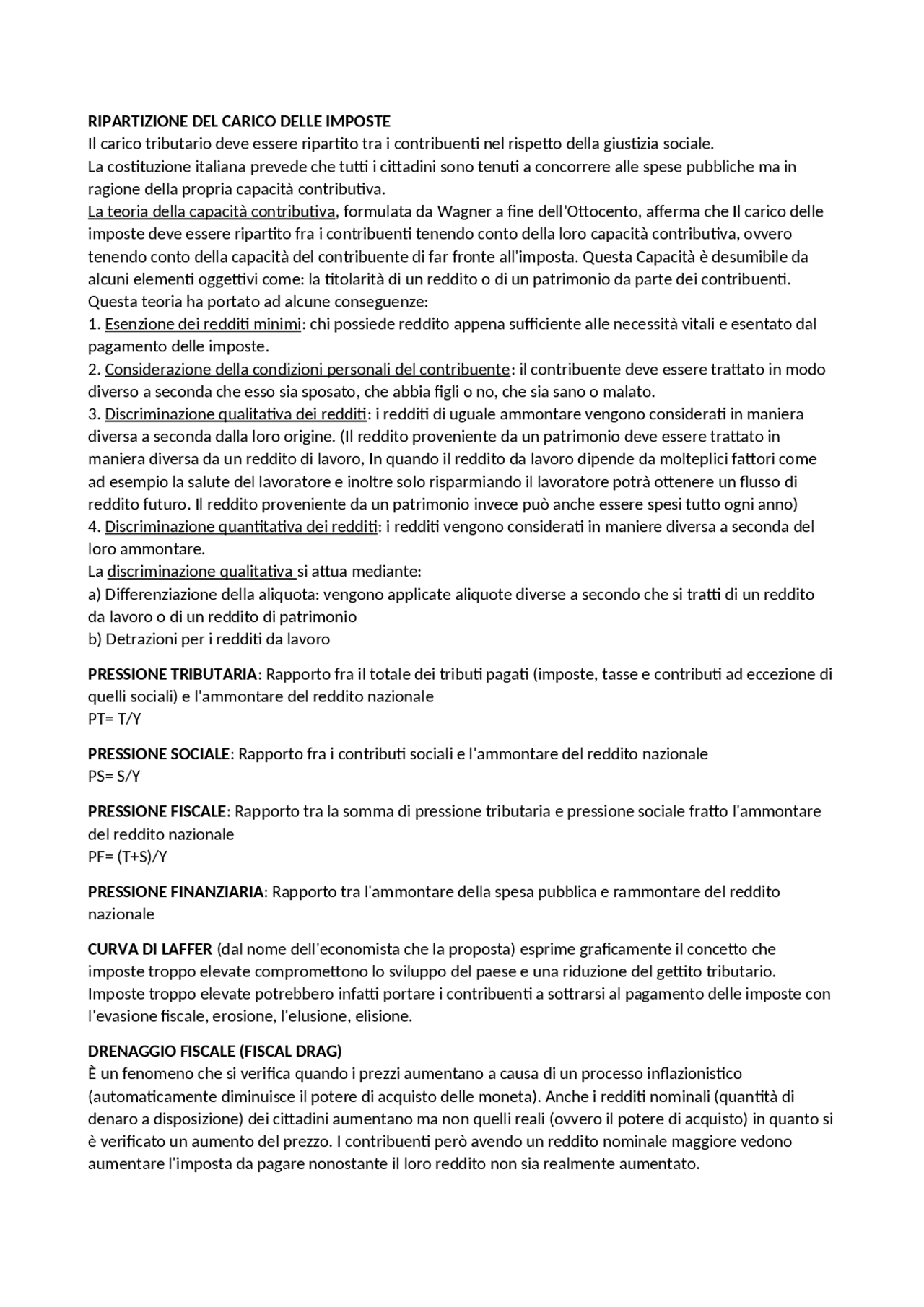 Ripartizione Delle Imposte Docsity