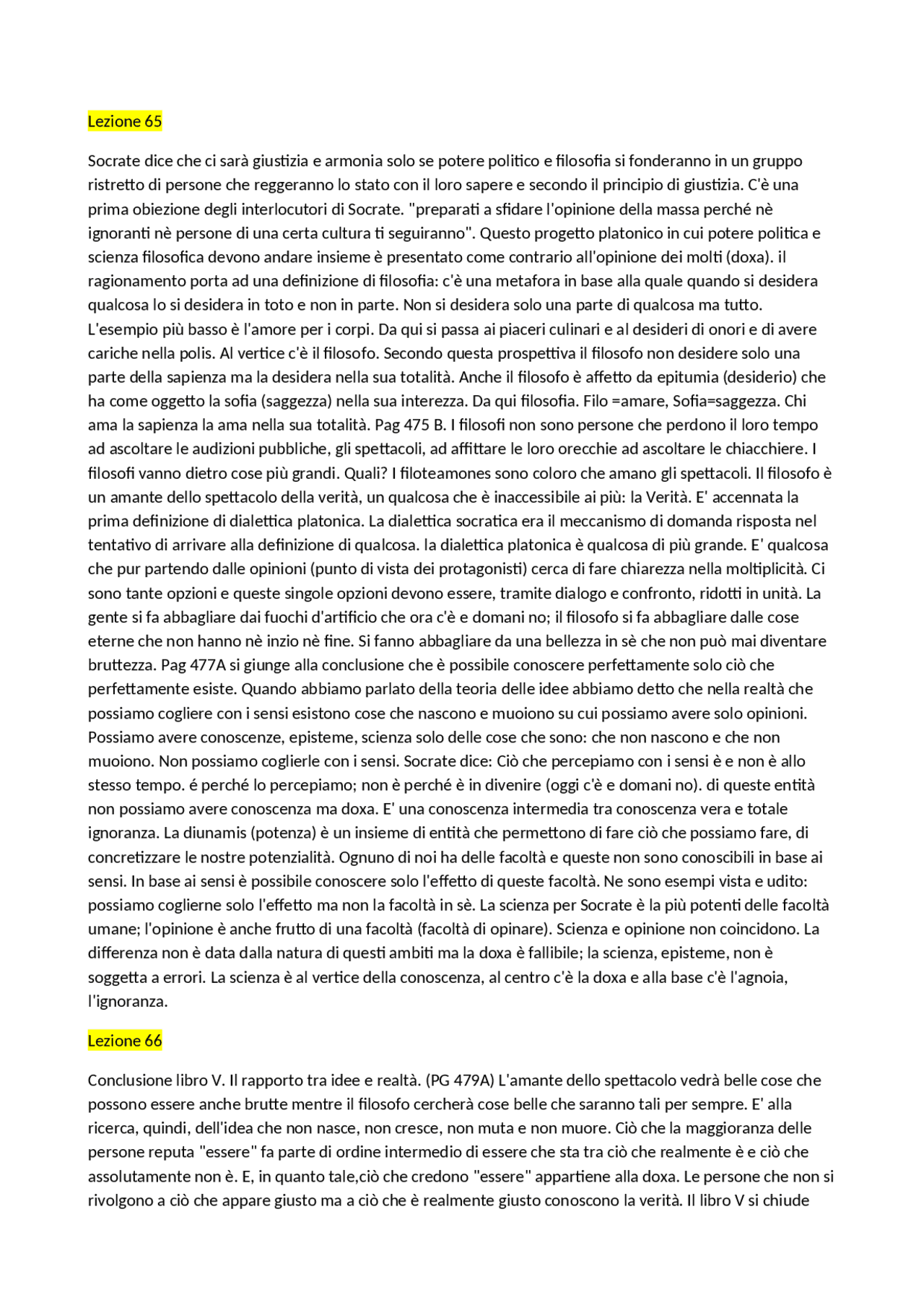 Appunti Storia Della Filosofia Docsity