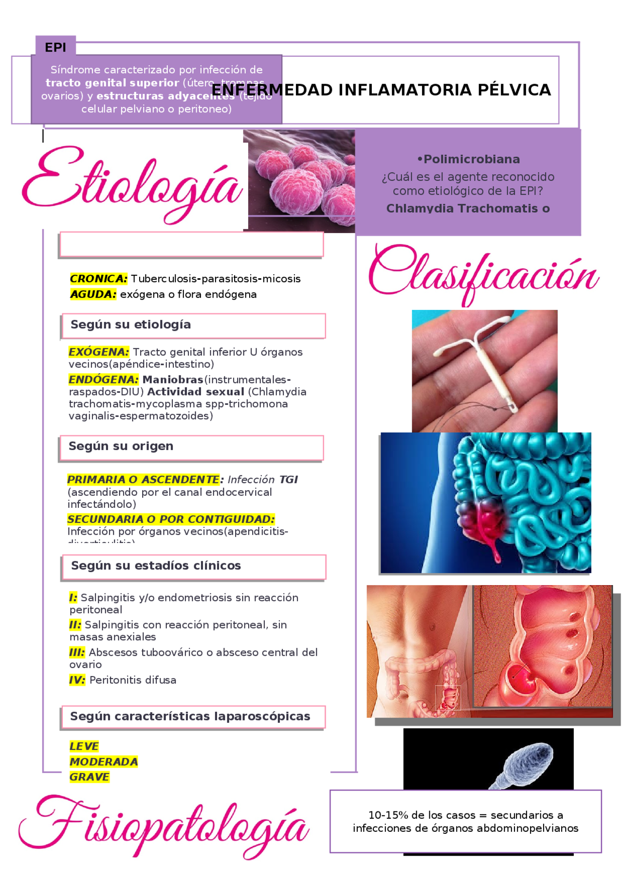 ginecologia EPI RESUMEN DE ENFERMEDAD PELVICA INFLAMATORIA | Apuntes de ...