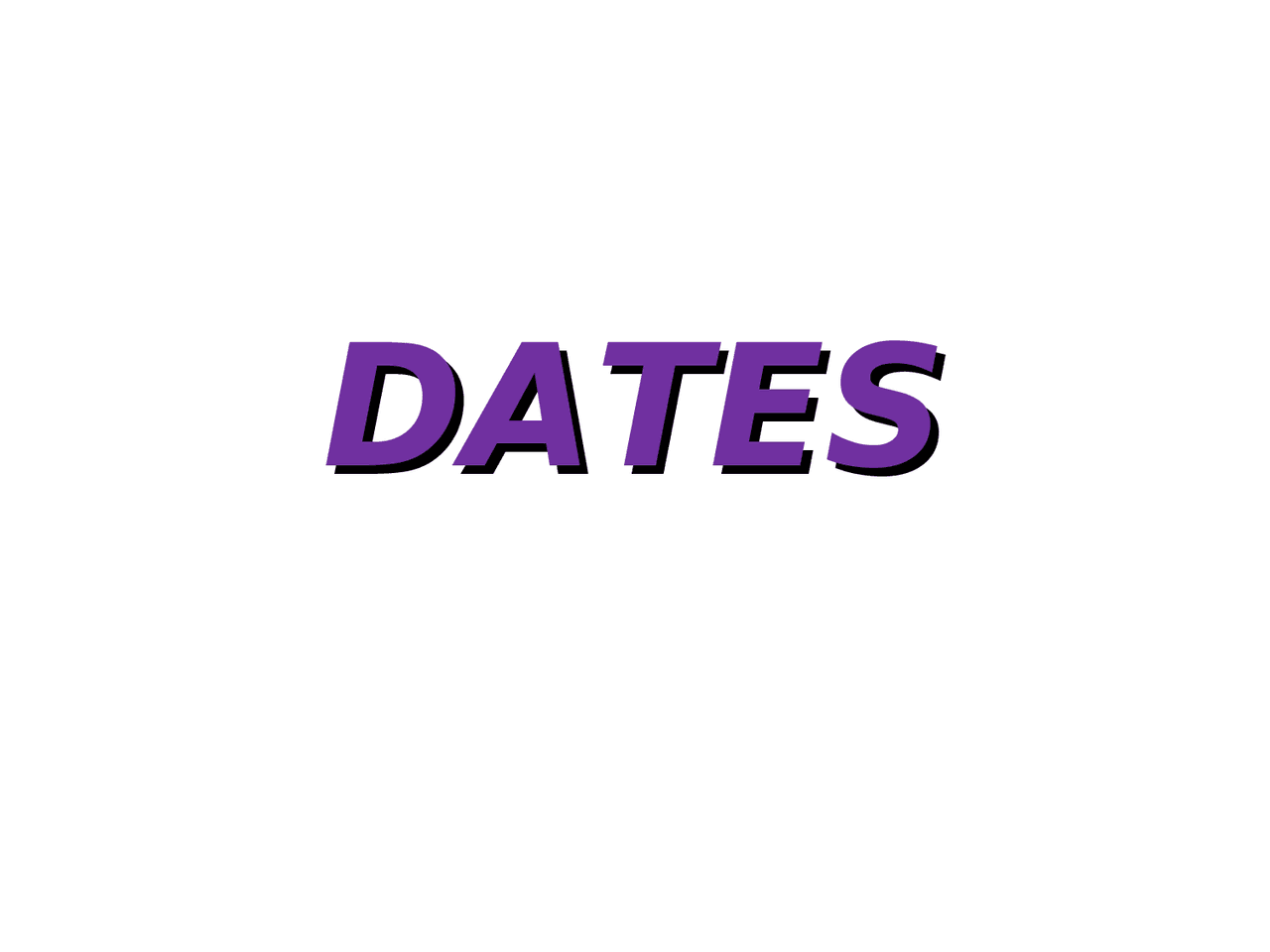 Datas em Inglês, bom para ser utilizado em sala de aula e/ou para ...