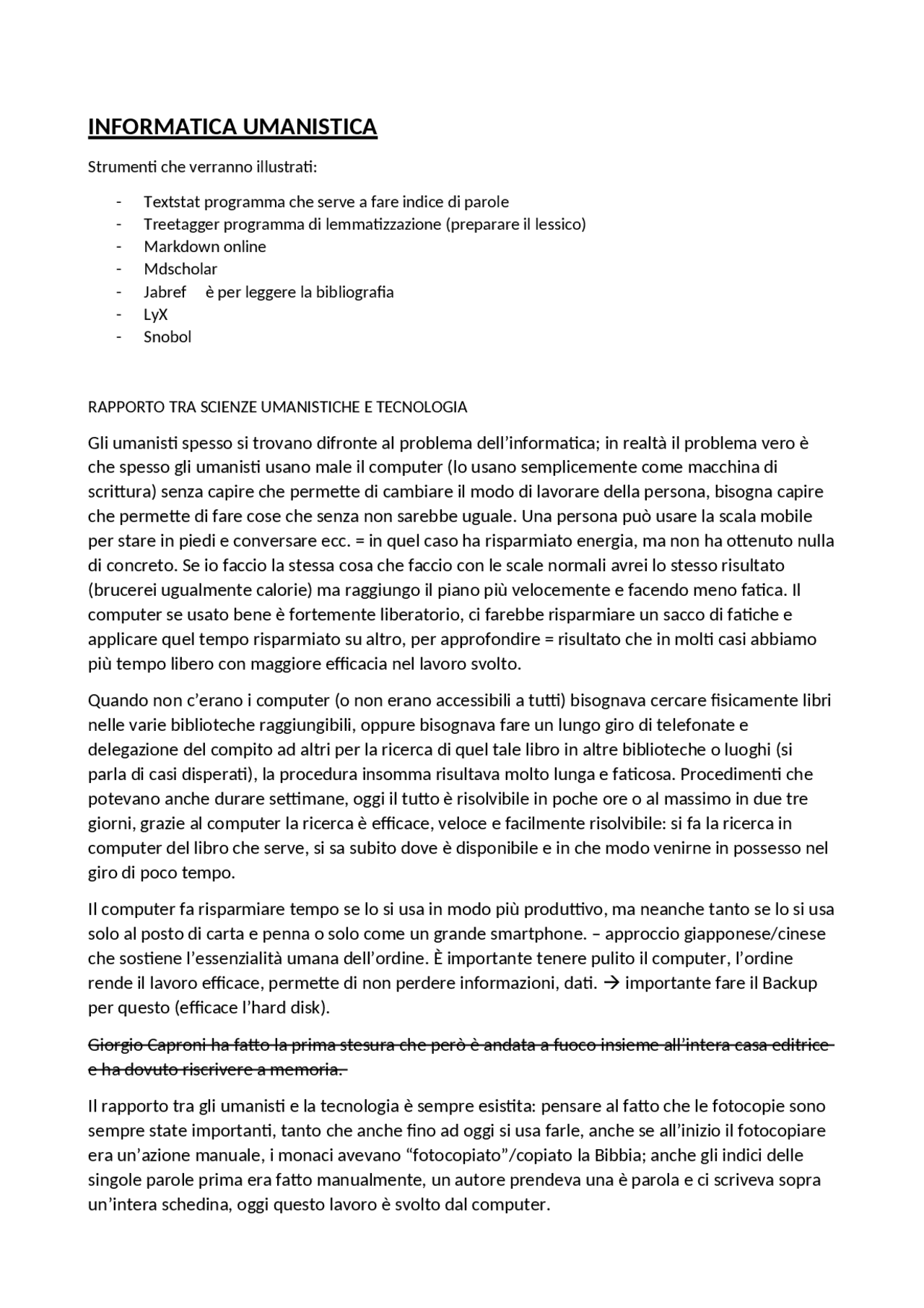 INFORMATICA UMANISTICA 1° MODULO - MILANESE - Docsity