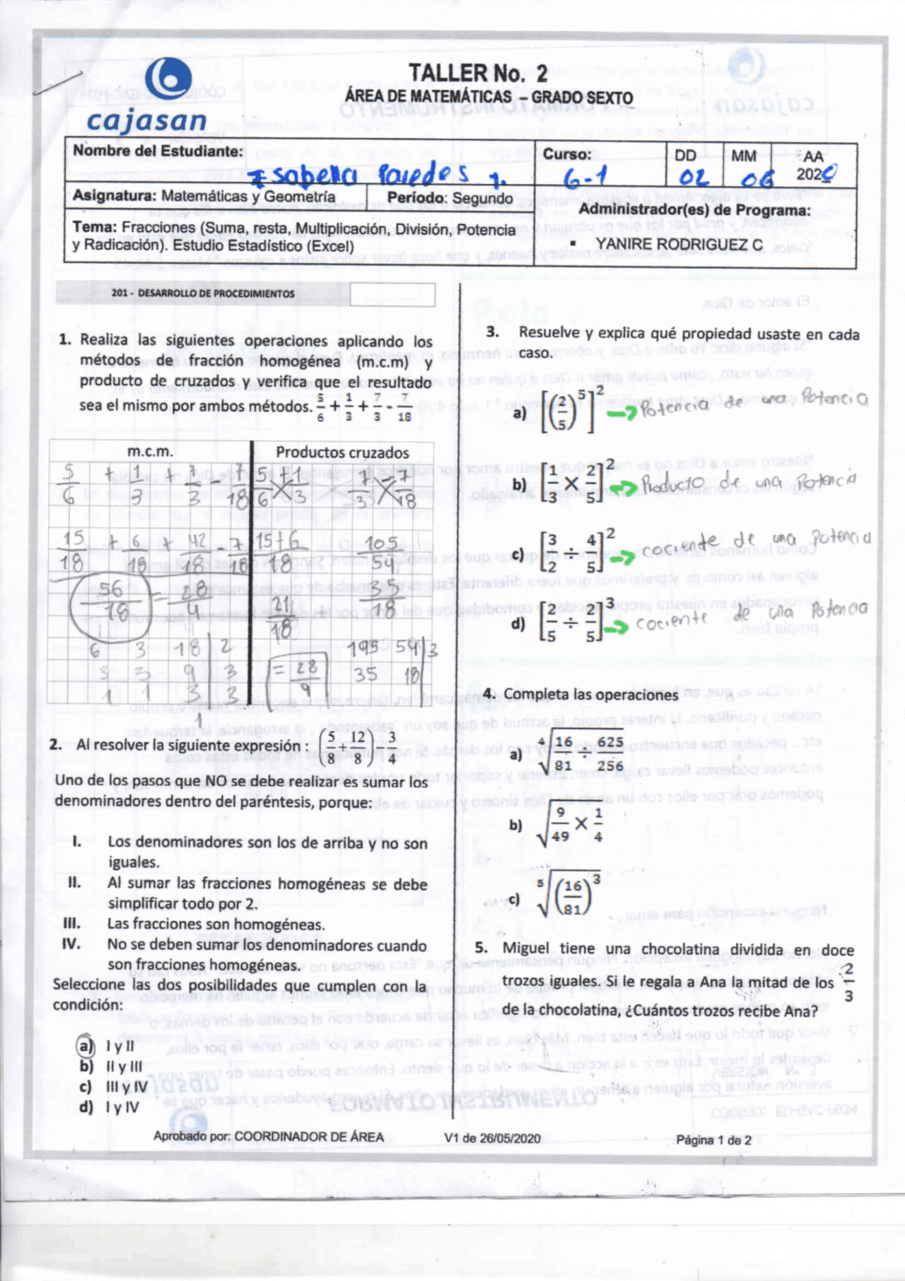 Matematicas 6to grado - Docsity