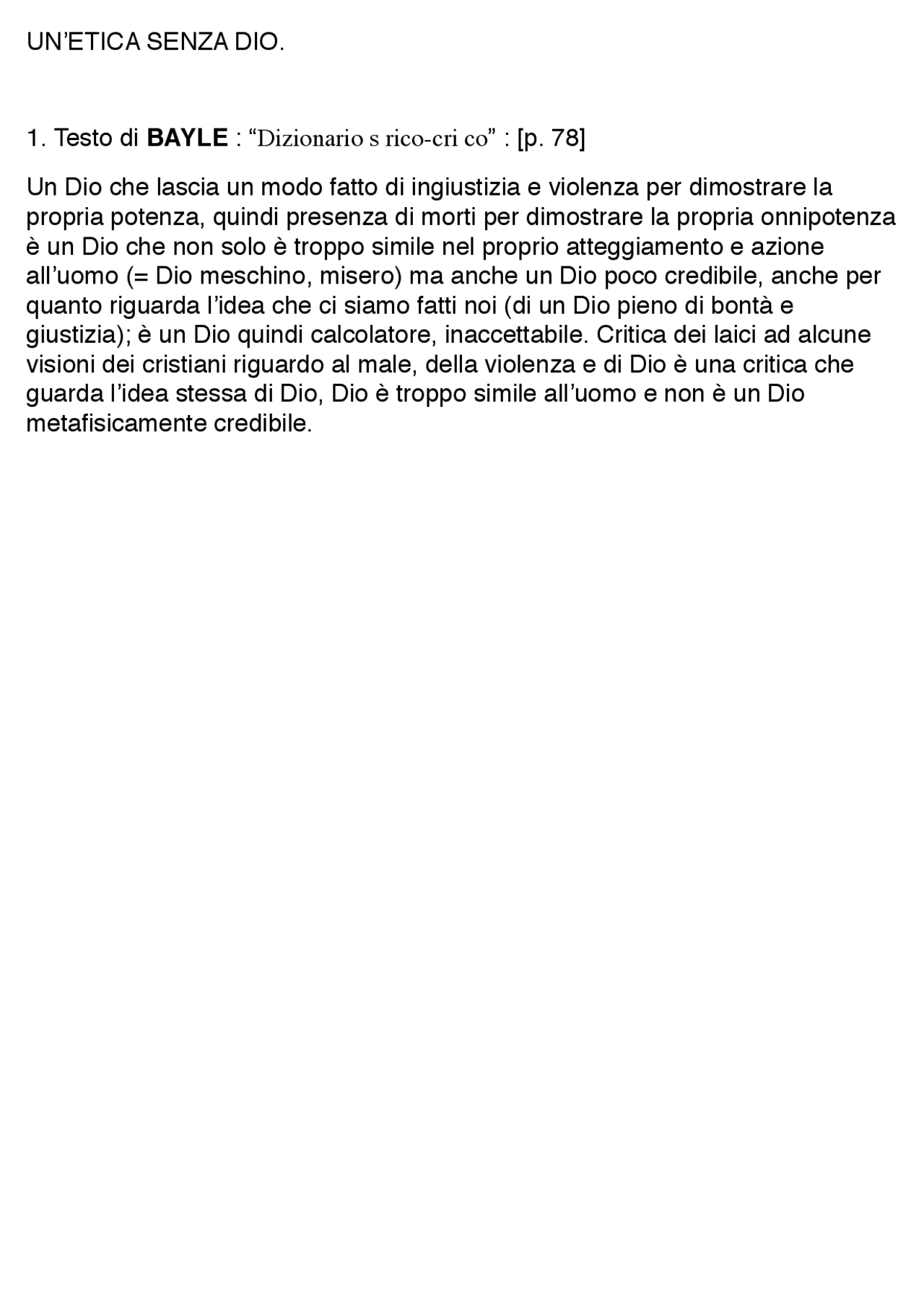 Bioetica Riassunto Docsity