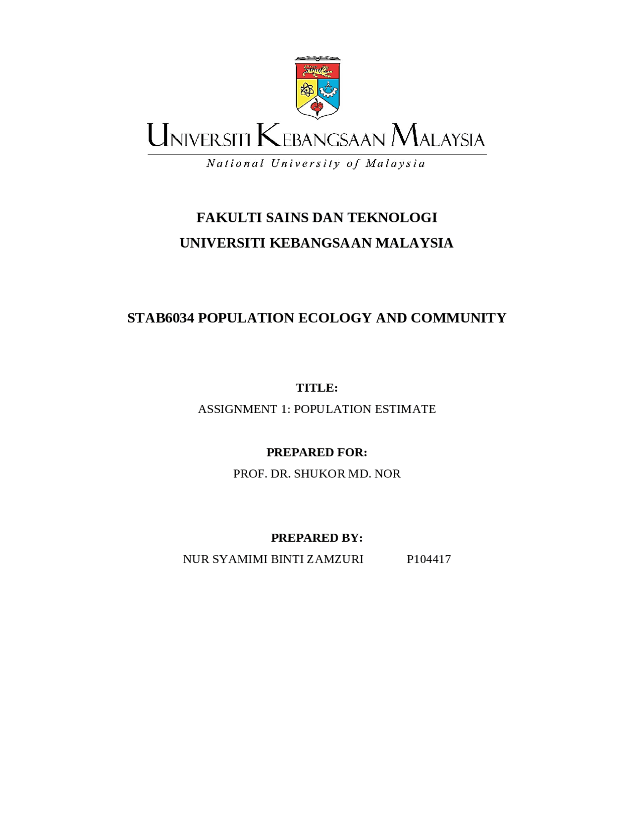 Homework On Ecology Population And Community Docsity