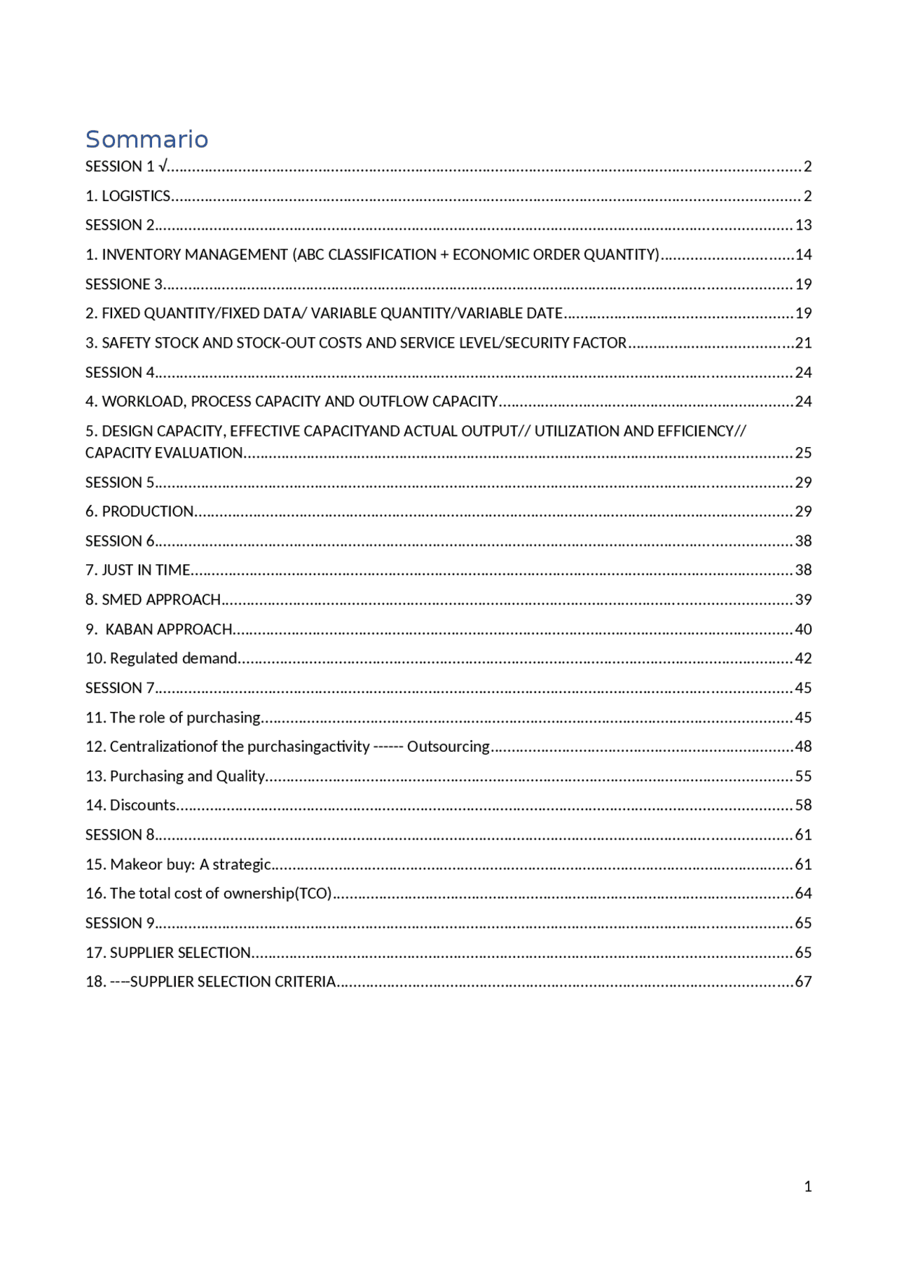 Supply Chain Summaries Docsity