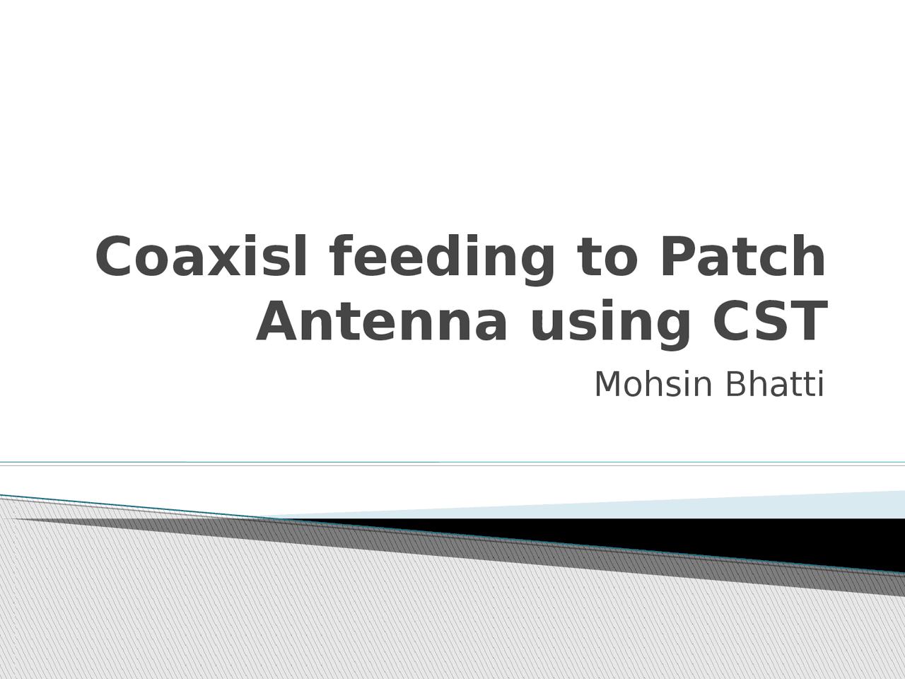 Design Of Patch Antenna Docsity