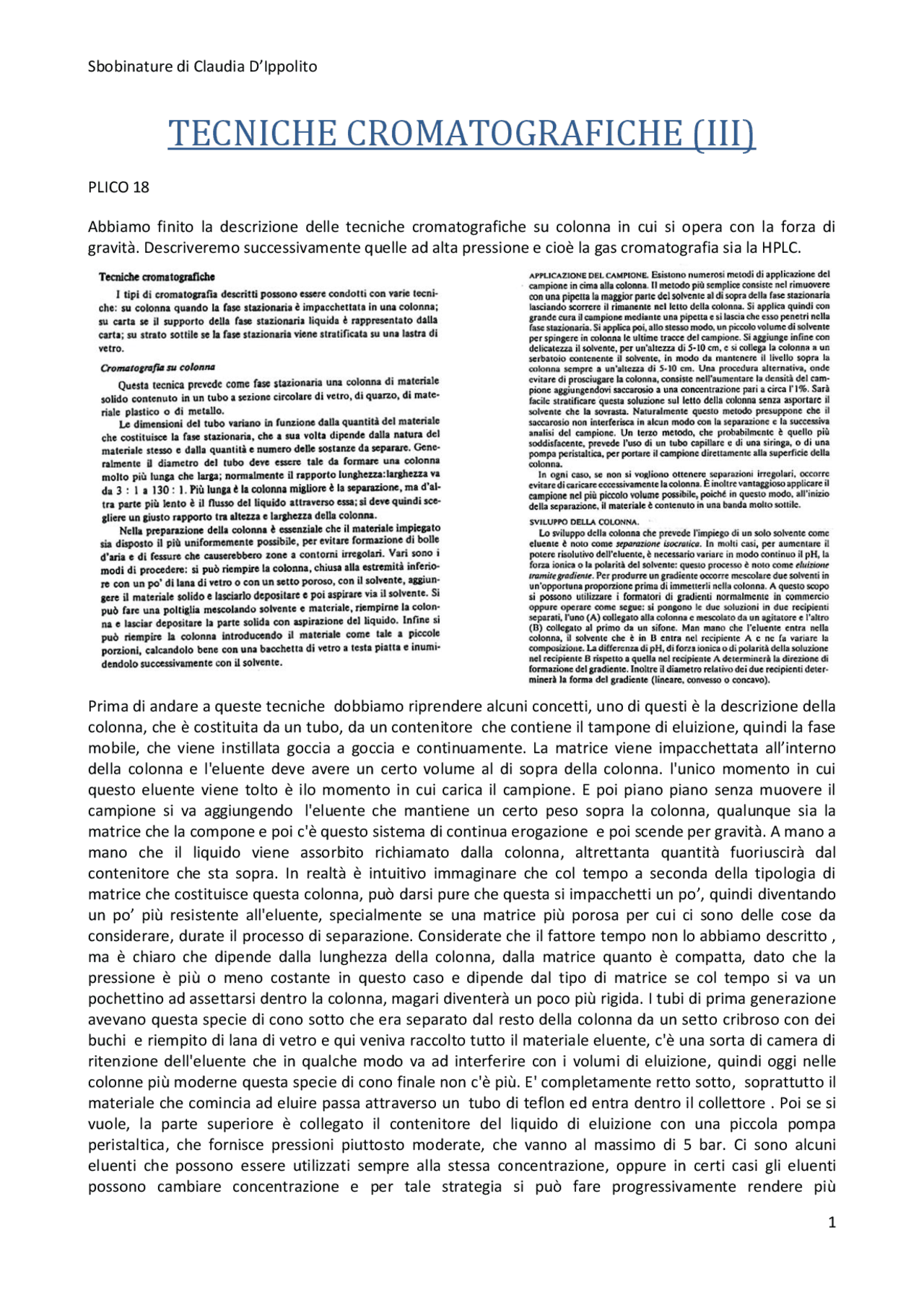 Metodologie Biochimiche Di Base 18 Tecniche Cromatografiche Iii