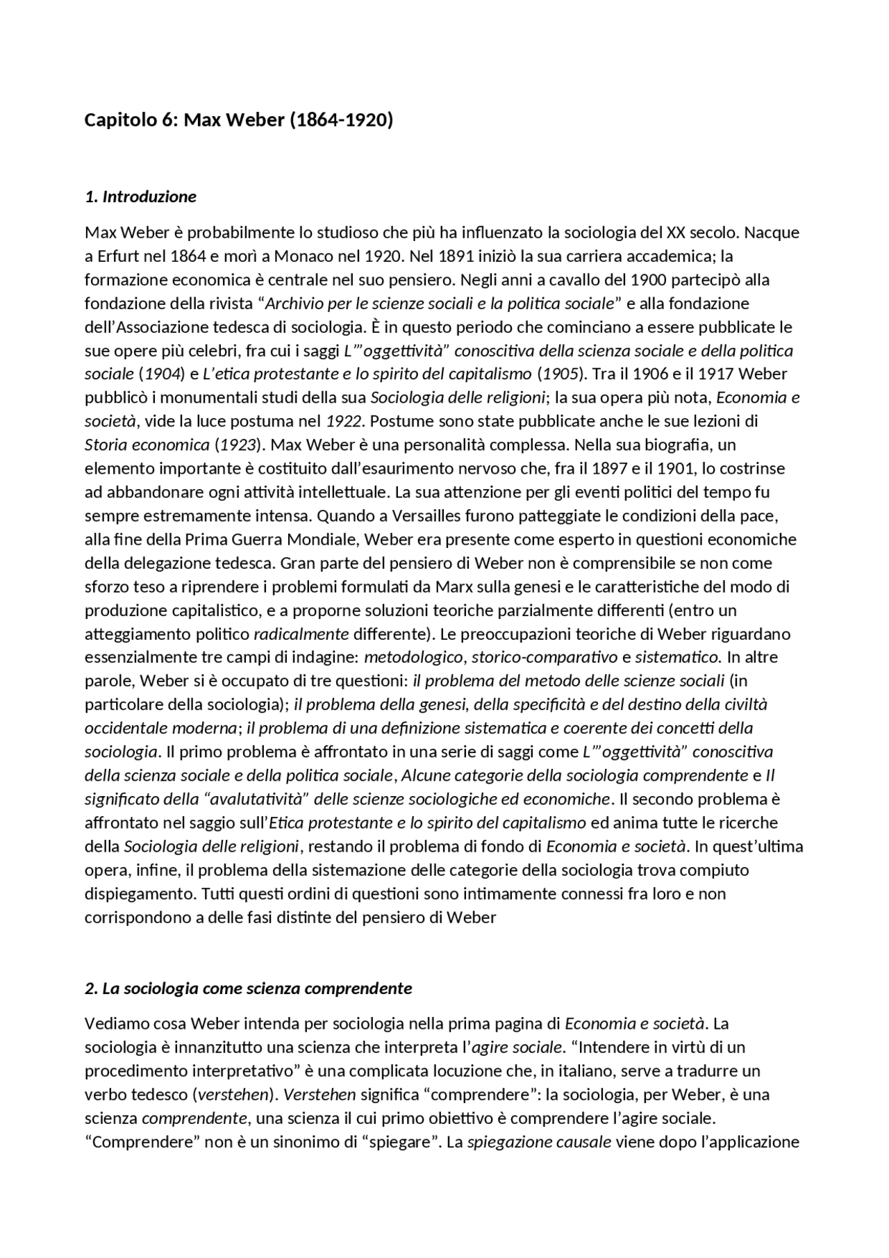Max Weber Jedlowski Docsity