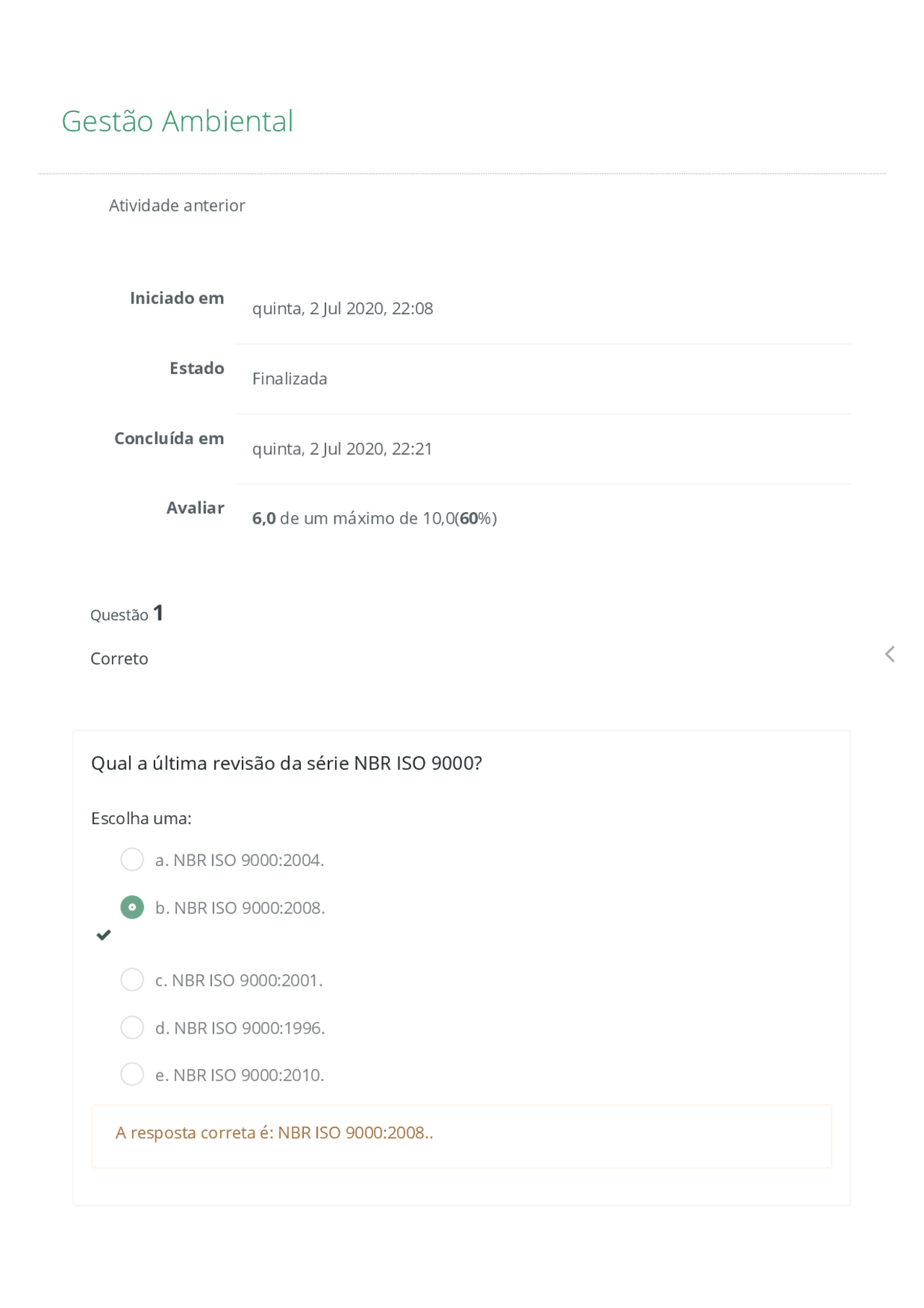 Exercício 2 Gestão Ambiental Docsity