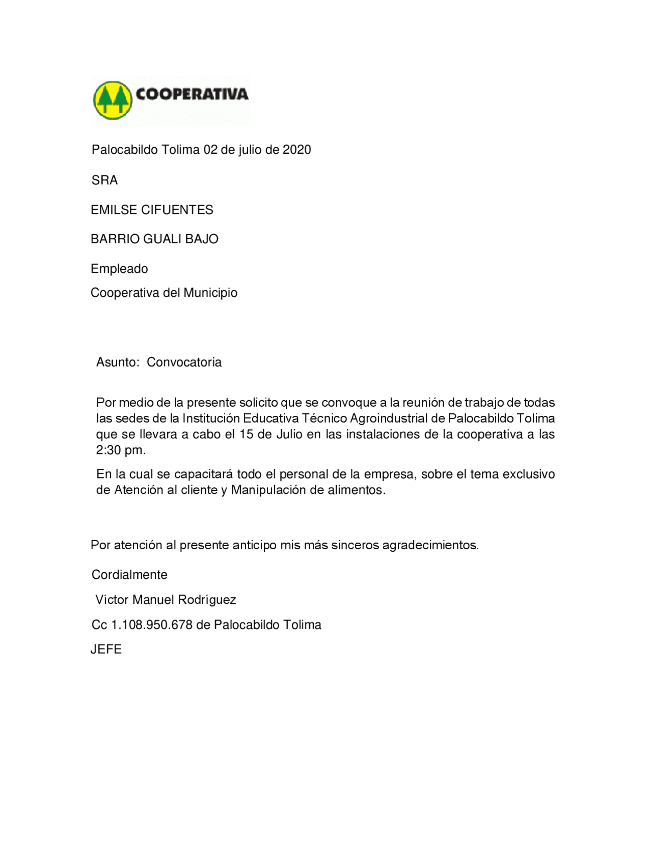 Cartas y excel y diagrama - Docsity