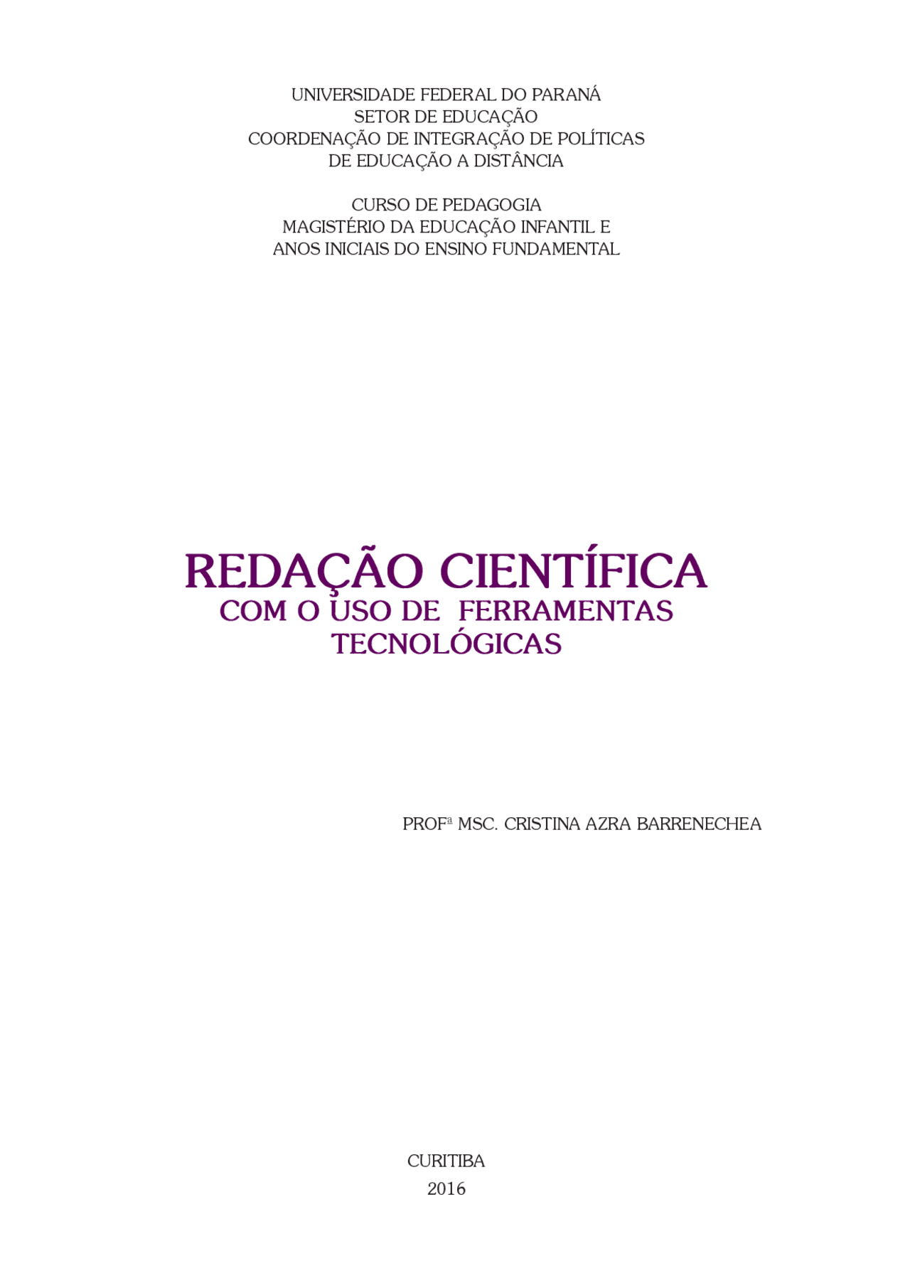 Redação Científica E Metodologia Docsity