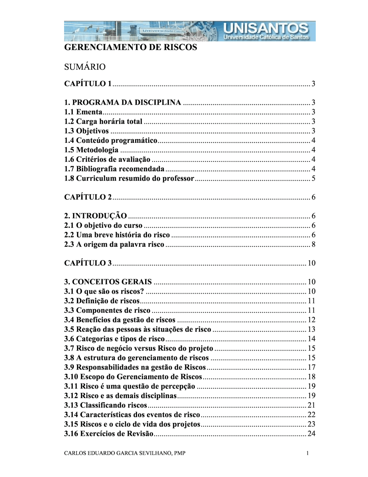 Apostila Gerenciamento Riscos Docsity