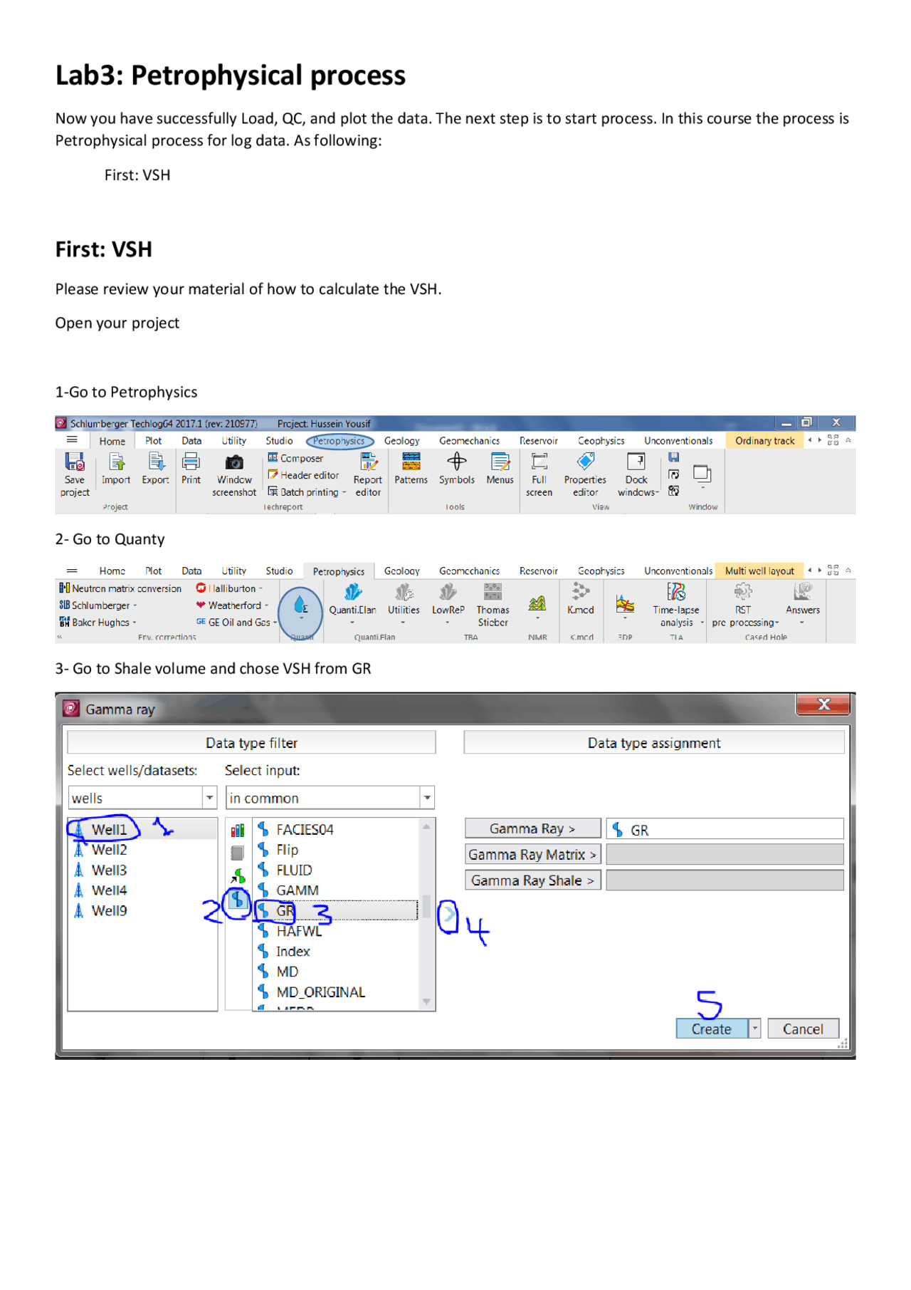 LAB work on logging steps using tech log - Docsity