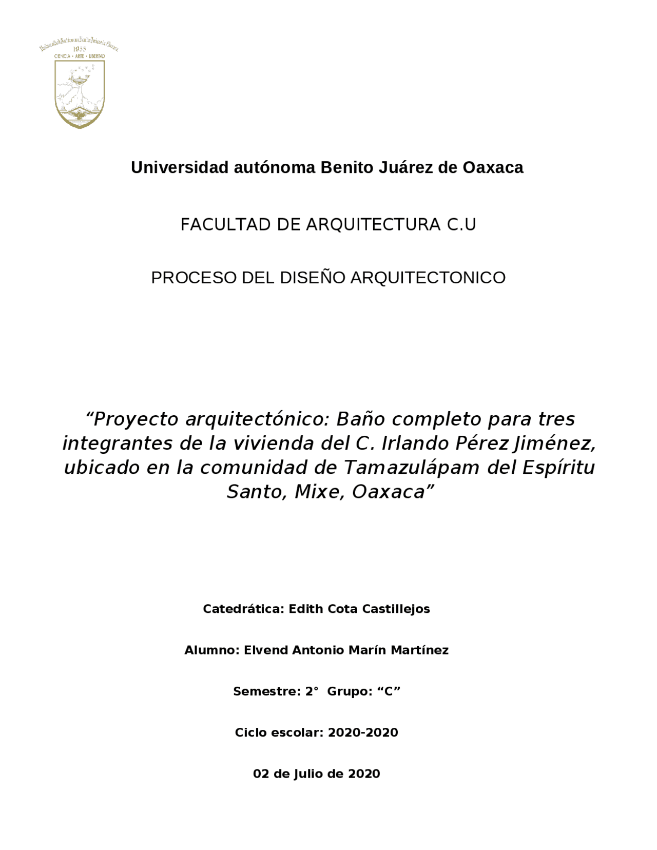 Arquitectura Diseño Arquitectónico Docsity