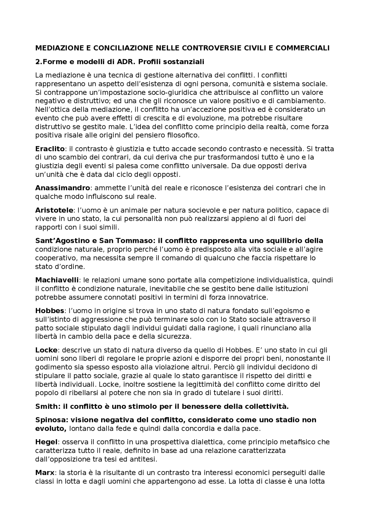 Diritto Dei Conflitti E Della Mediazione Familiare Docsity