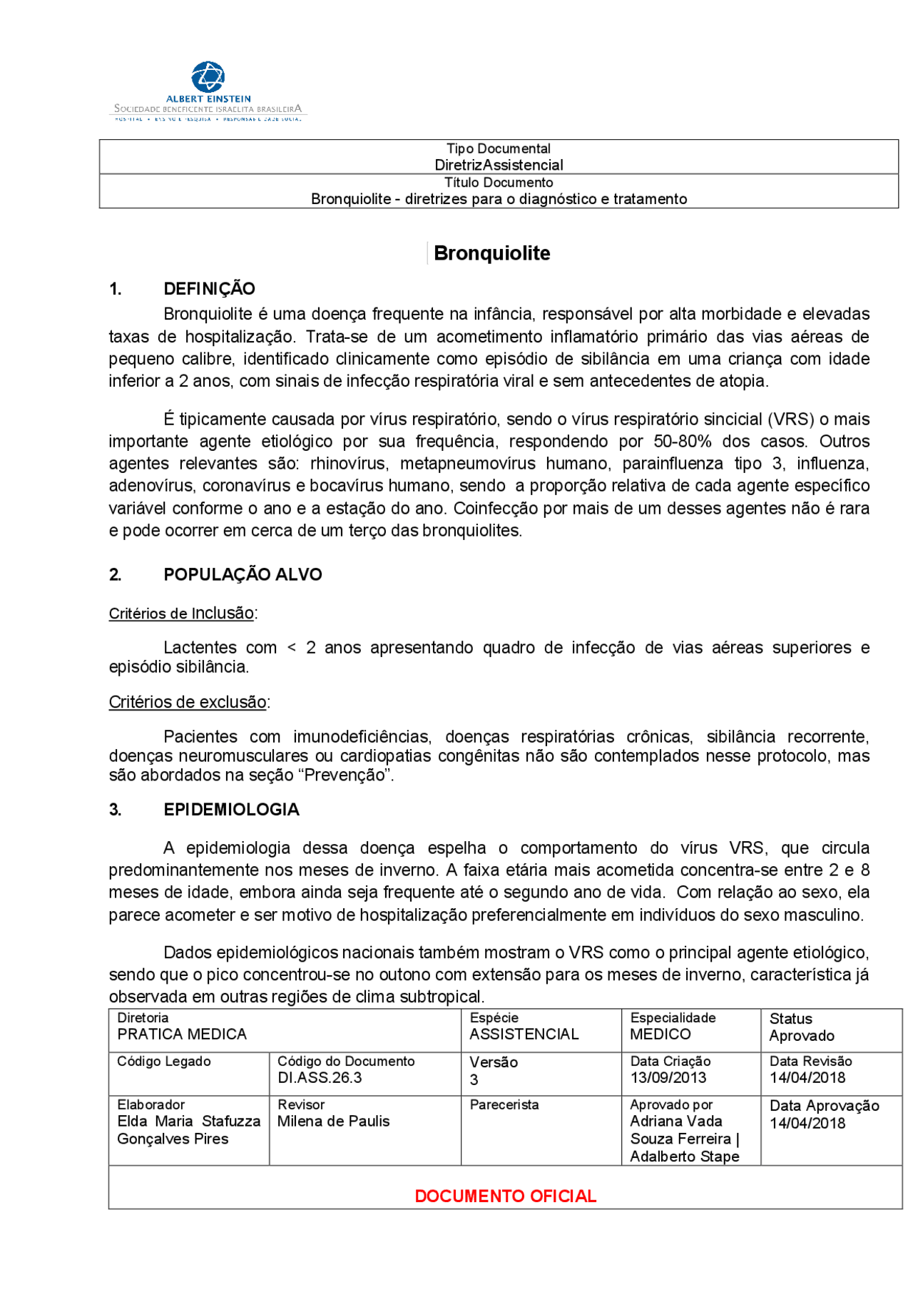 PROCOTO ASSISTENCIAL - Docsity