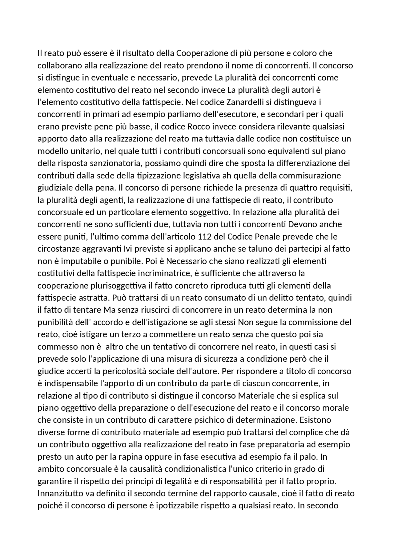 Concorso Di Persone Elementi Costitutivi Docsity