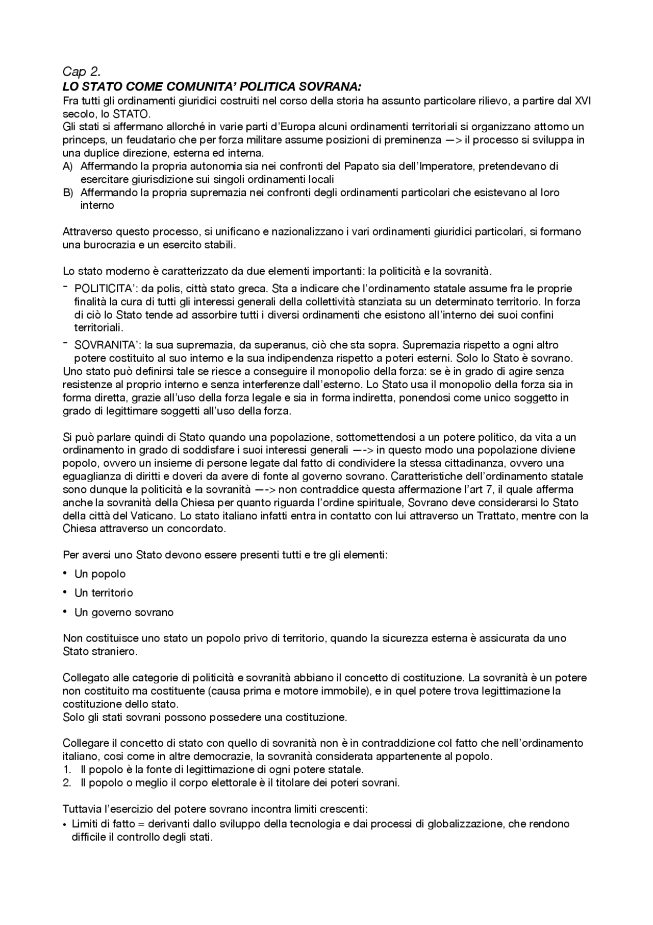 Cap 2 Corso Di Diritto Pubblico Docsity