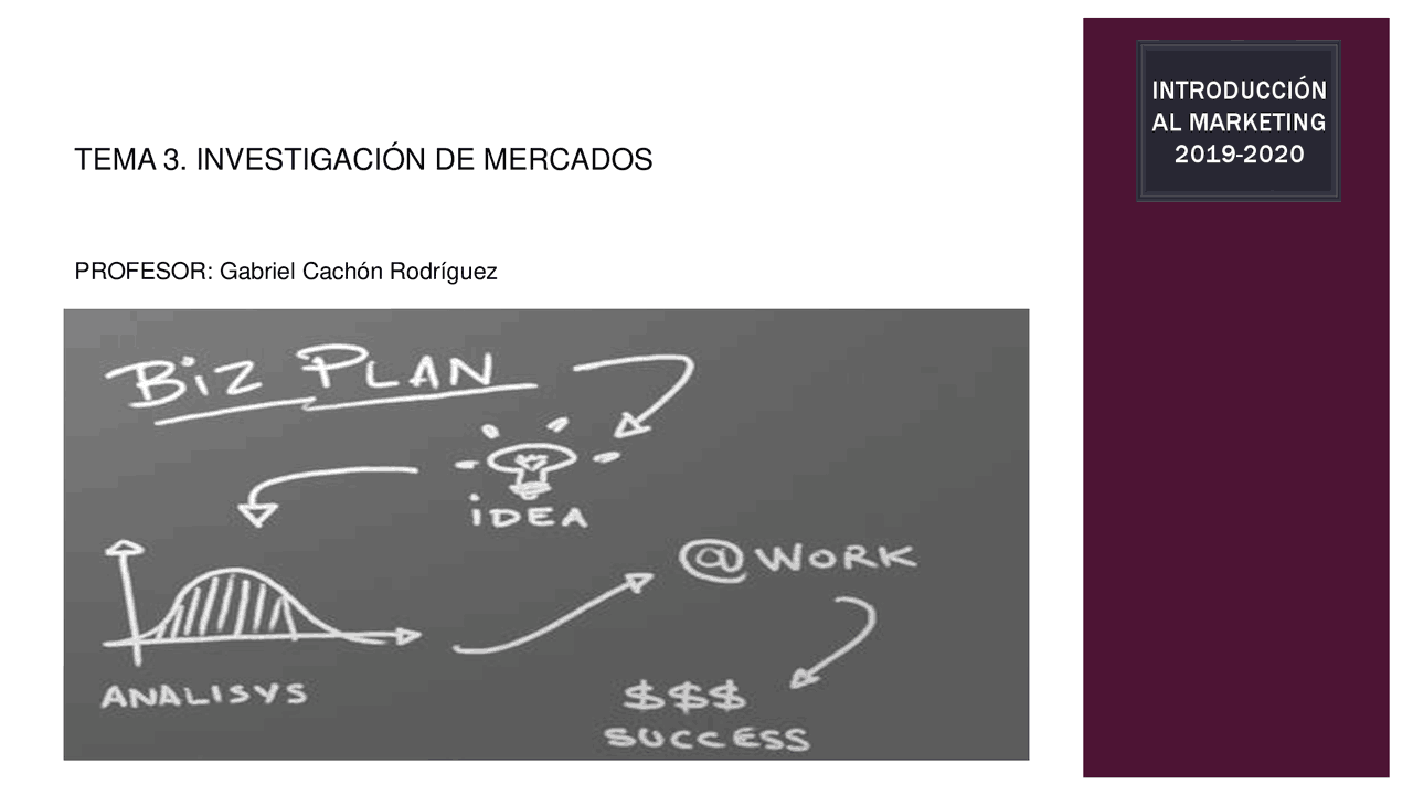 TEMA 3. INTRODUCCIÓN AL MKT - Docsity