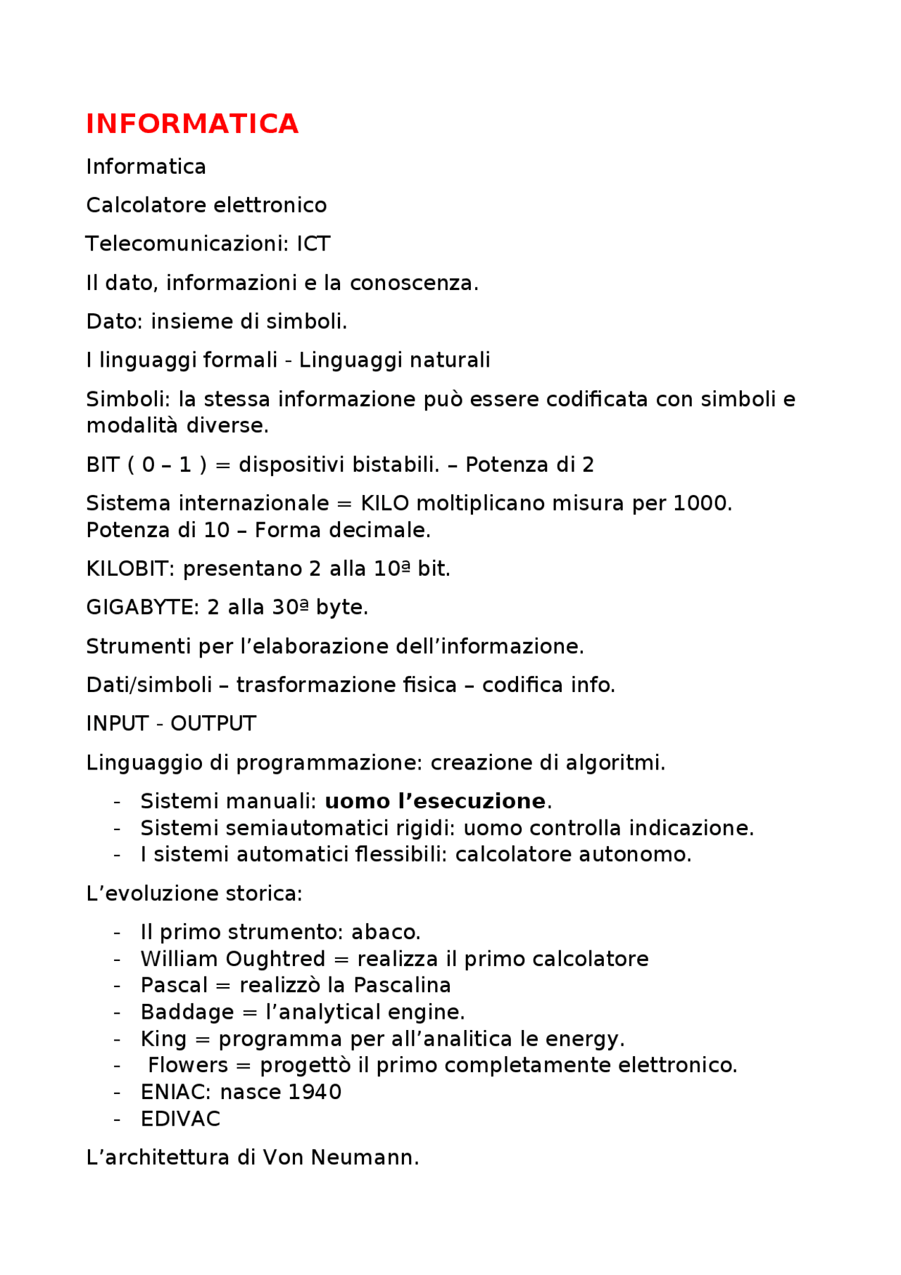 Informatica doc word 19 20 unibg - Docsity