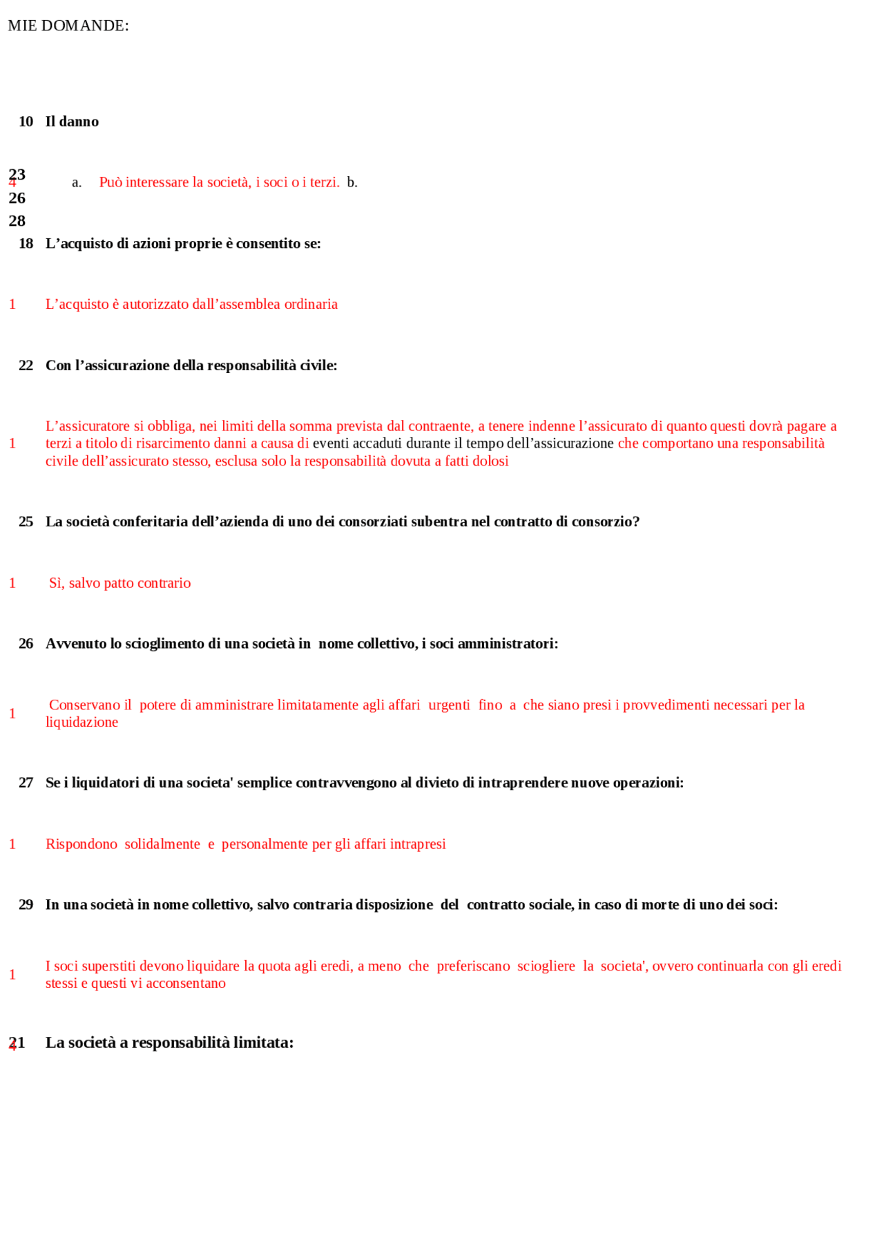 Esame Diritto Commerciale 2020 - Parte 1 - Docsity