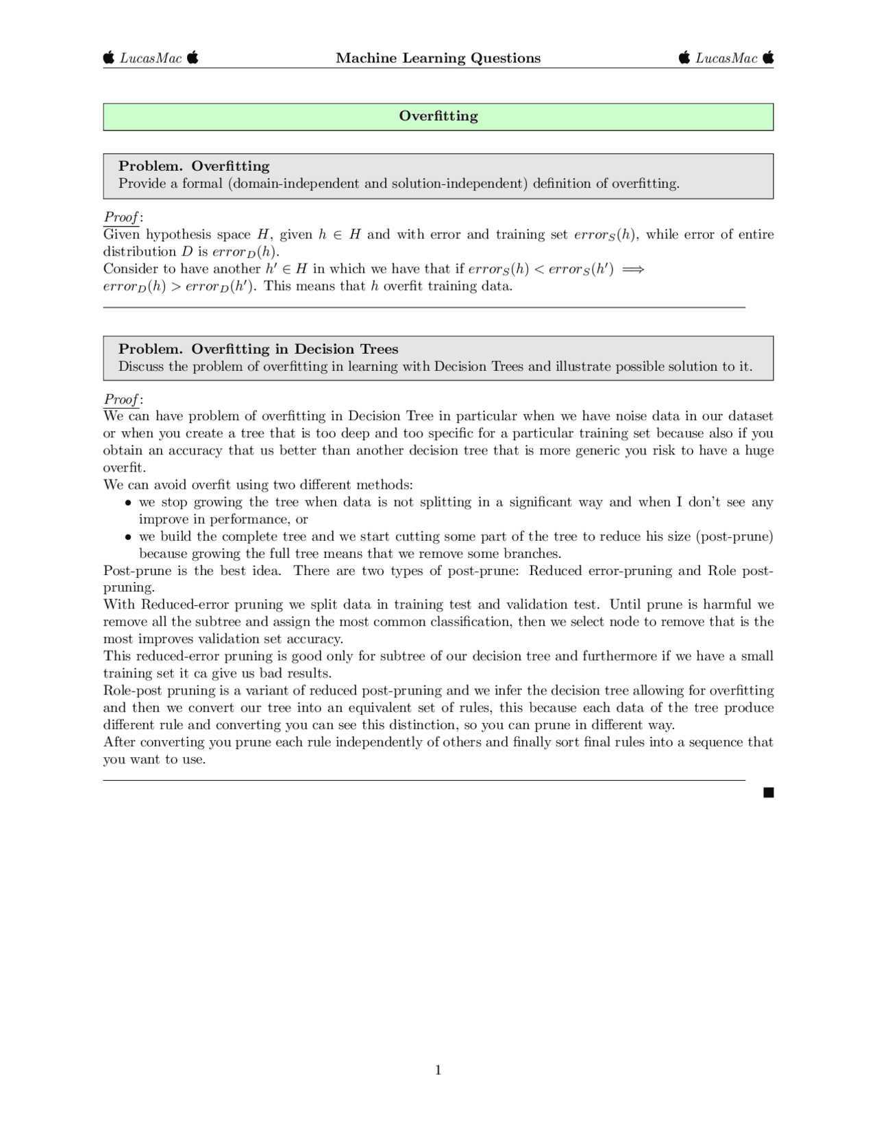 Machine Learning Exams Up To 2020 Prove Desame Di Machine Learning