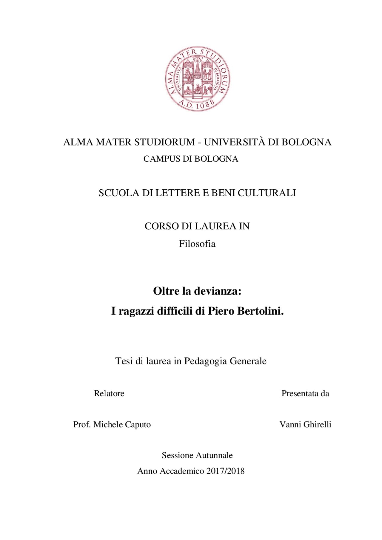 I Ragazzi Difficili Di Piero Bertolini Docsity
