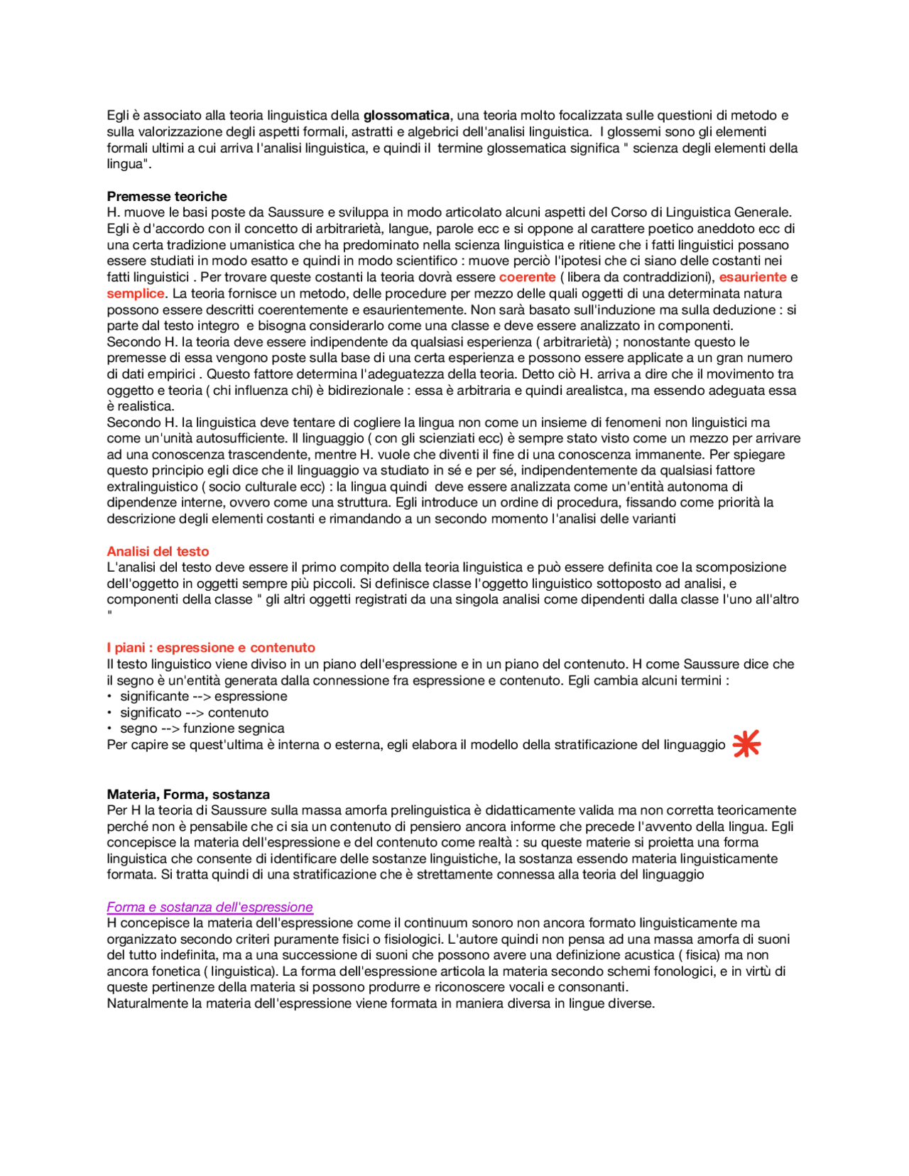 Hjelmslev La Glossomatica Docsity