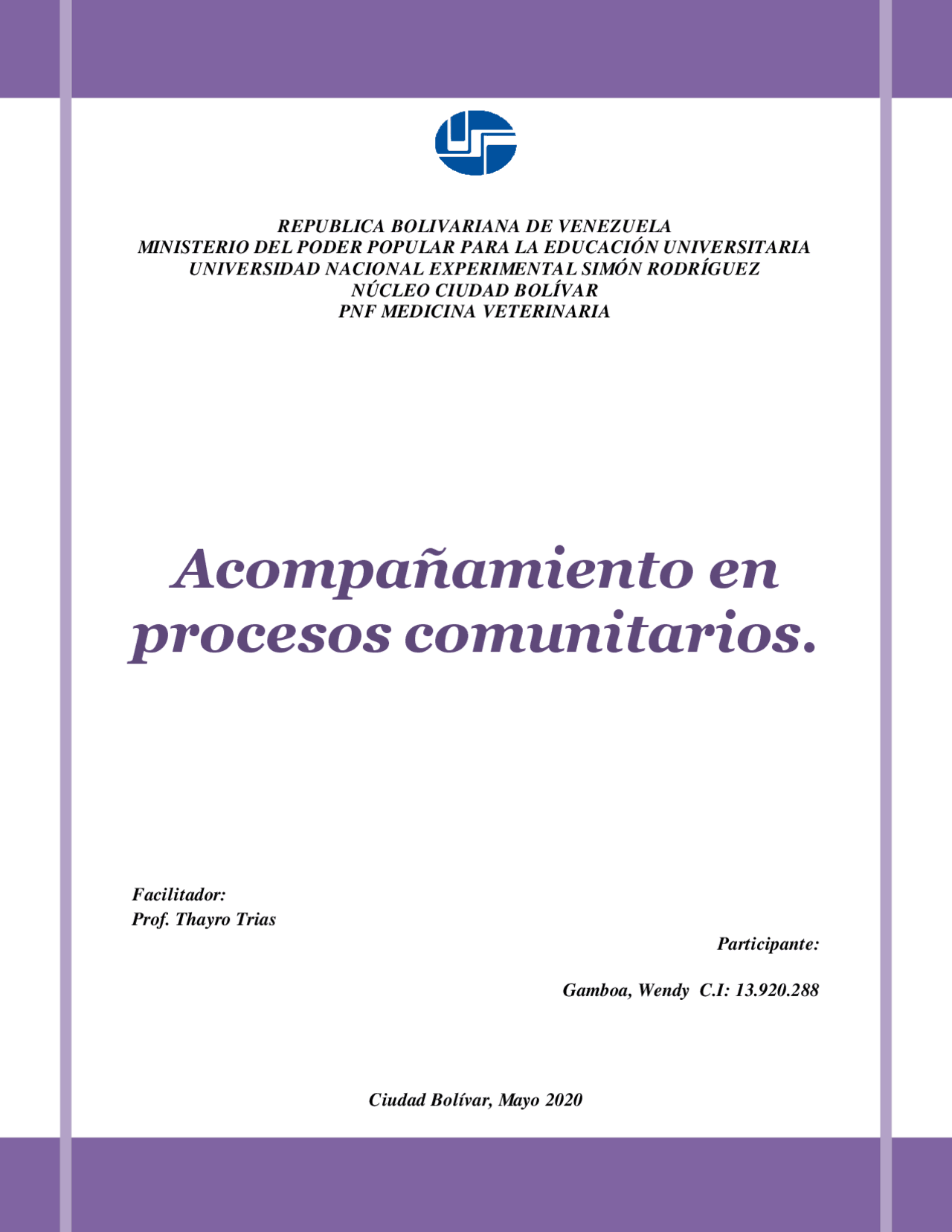 PROCESOS COMUNITARIOS - Docsity