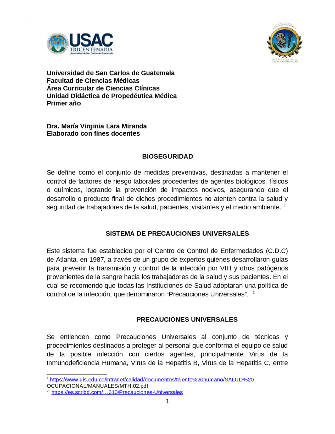 Resumen de la Bioseguridad - Docsity