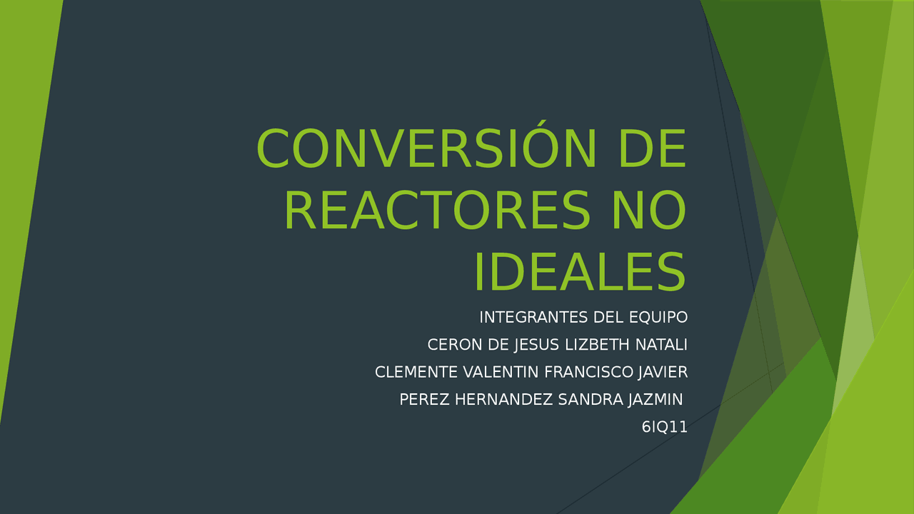 Conversion De Reactores No Ideales Docsity