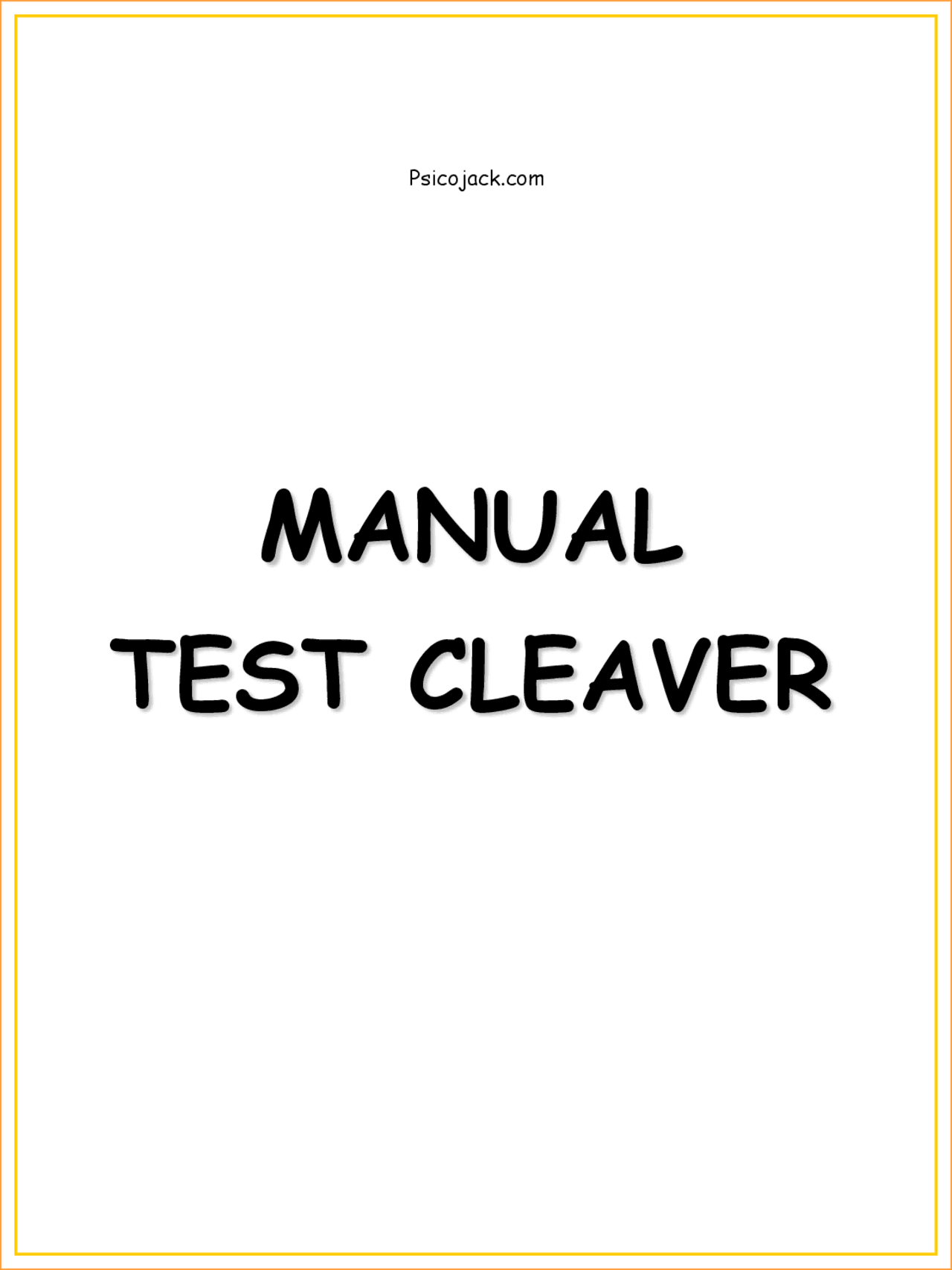 TEST CLEAVER APLICACION Y GUIA - Docsity