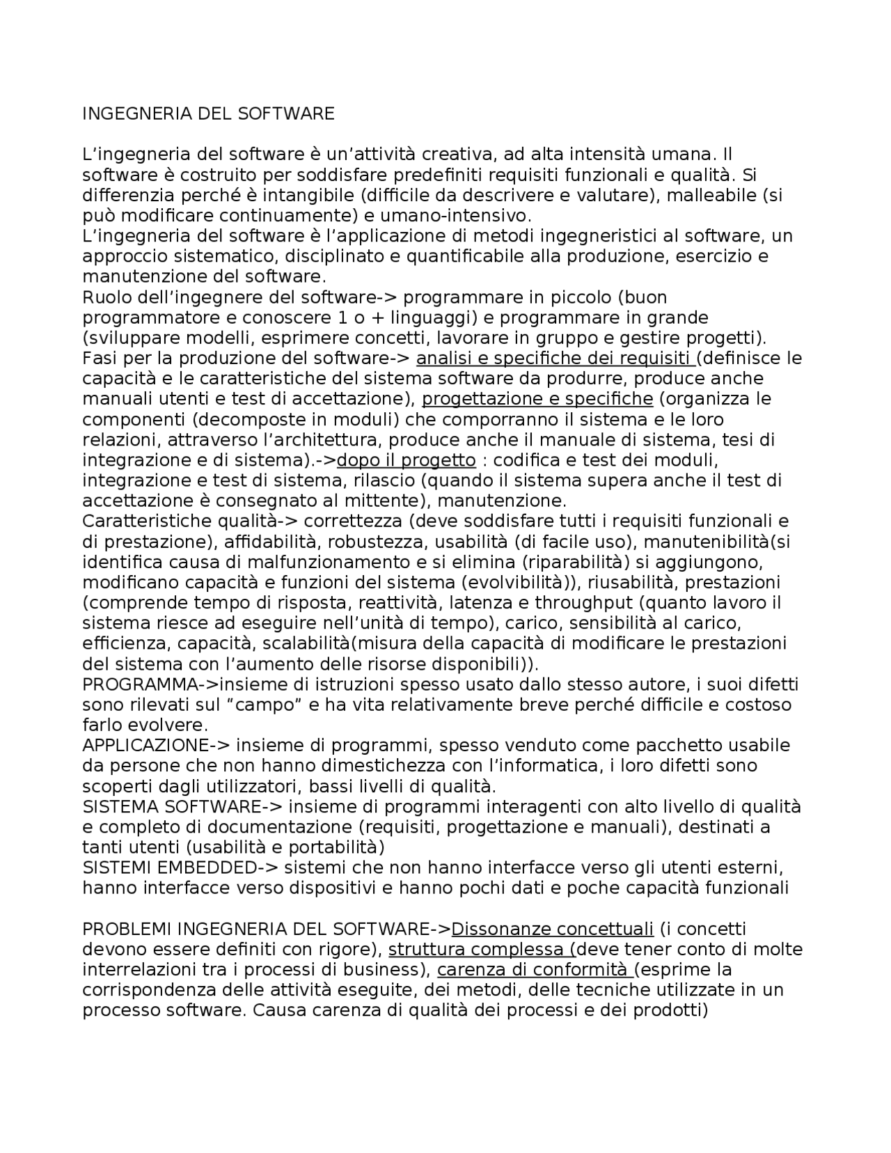 Ingegneria Del Software Docsity