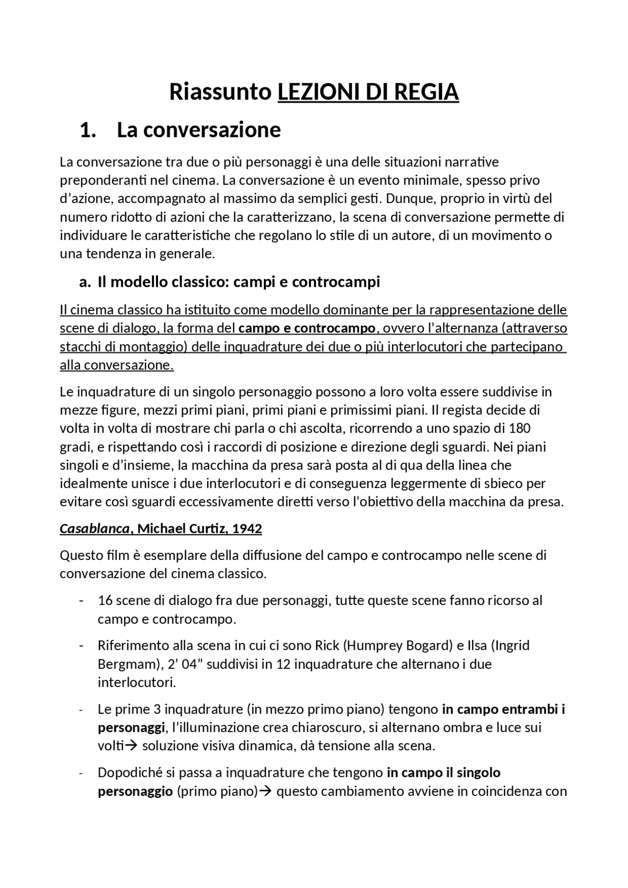 Lezioni Di Regia Tomasi Docsity