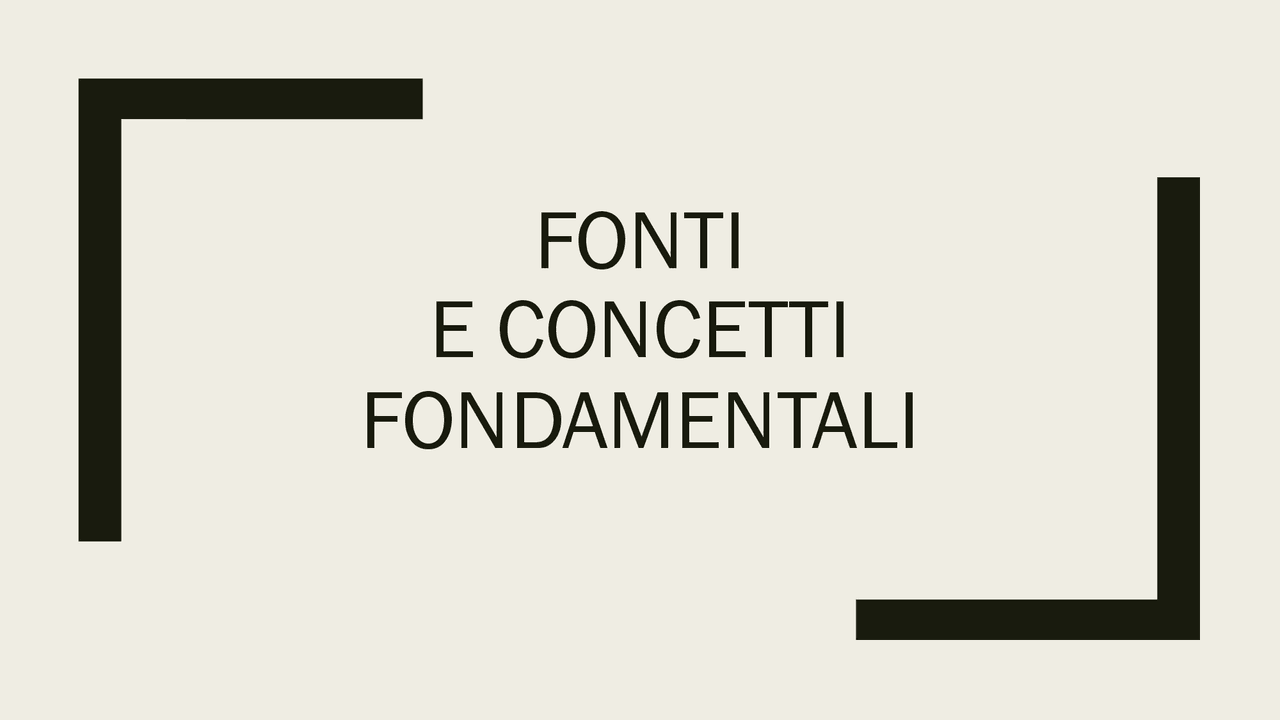 Fonti E Concetti Prof Donini Docsity