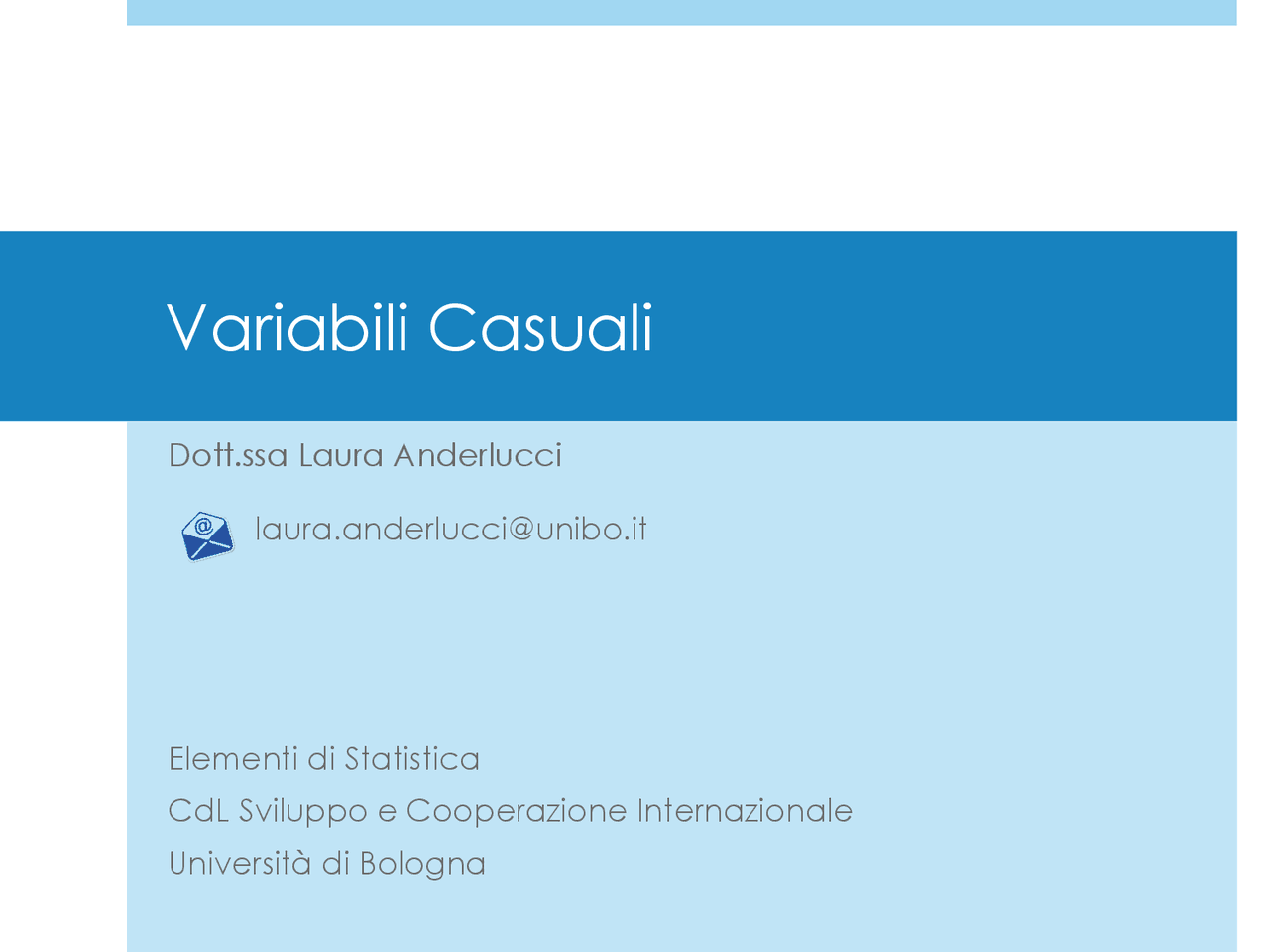 Slides Variabili Casuali Docsity