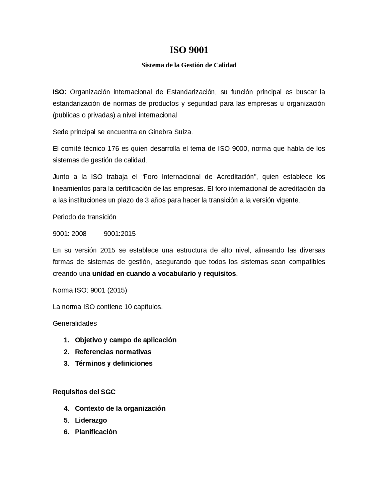 Iso 9001 DE ALIMENTO INGENERIA - Docsity